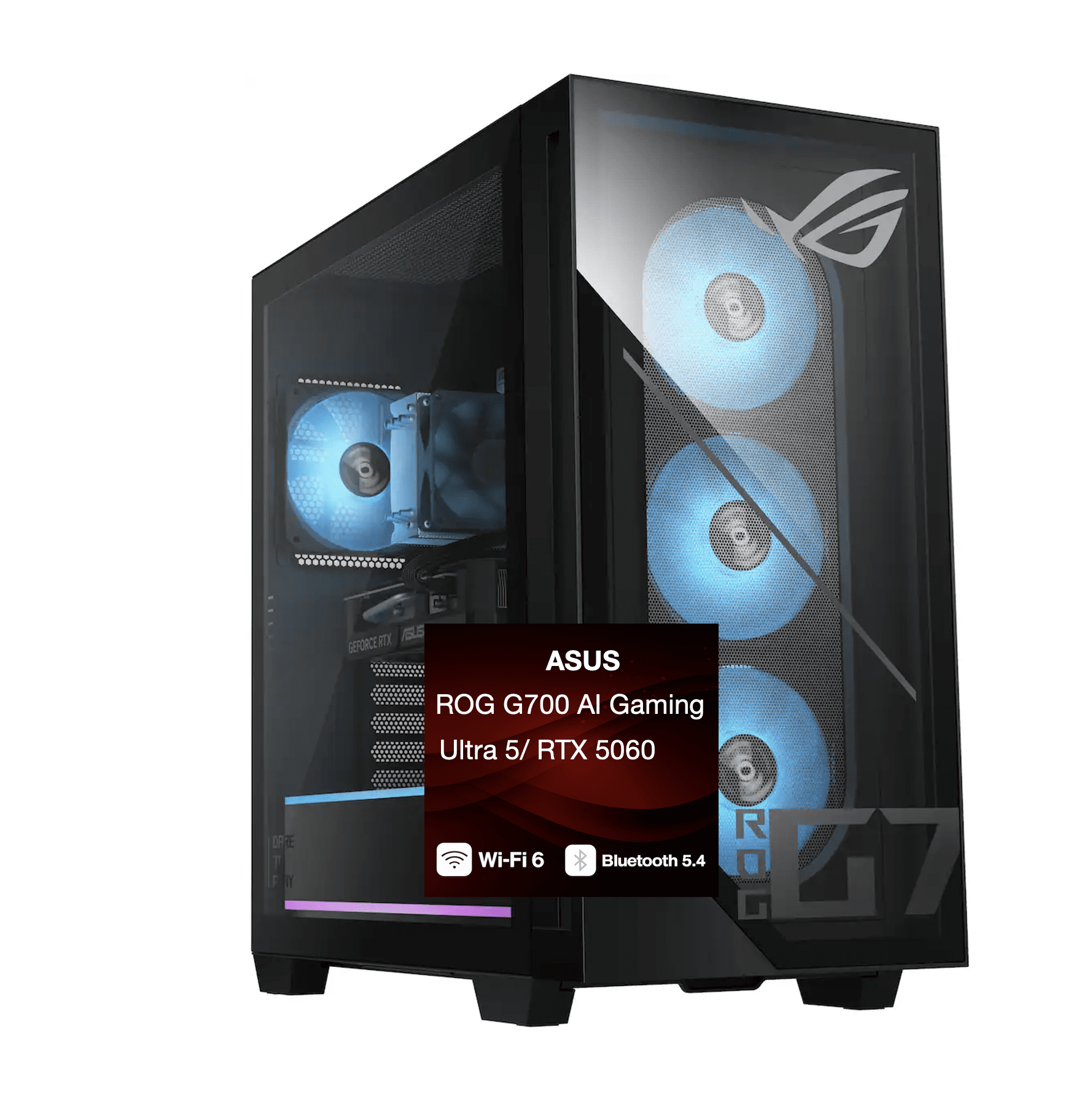 ASUS ROG G700 AI Gaming Desktop PC (Intel Ultra 5 225F, NVIDIA GeForce ...