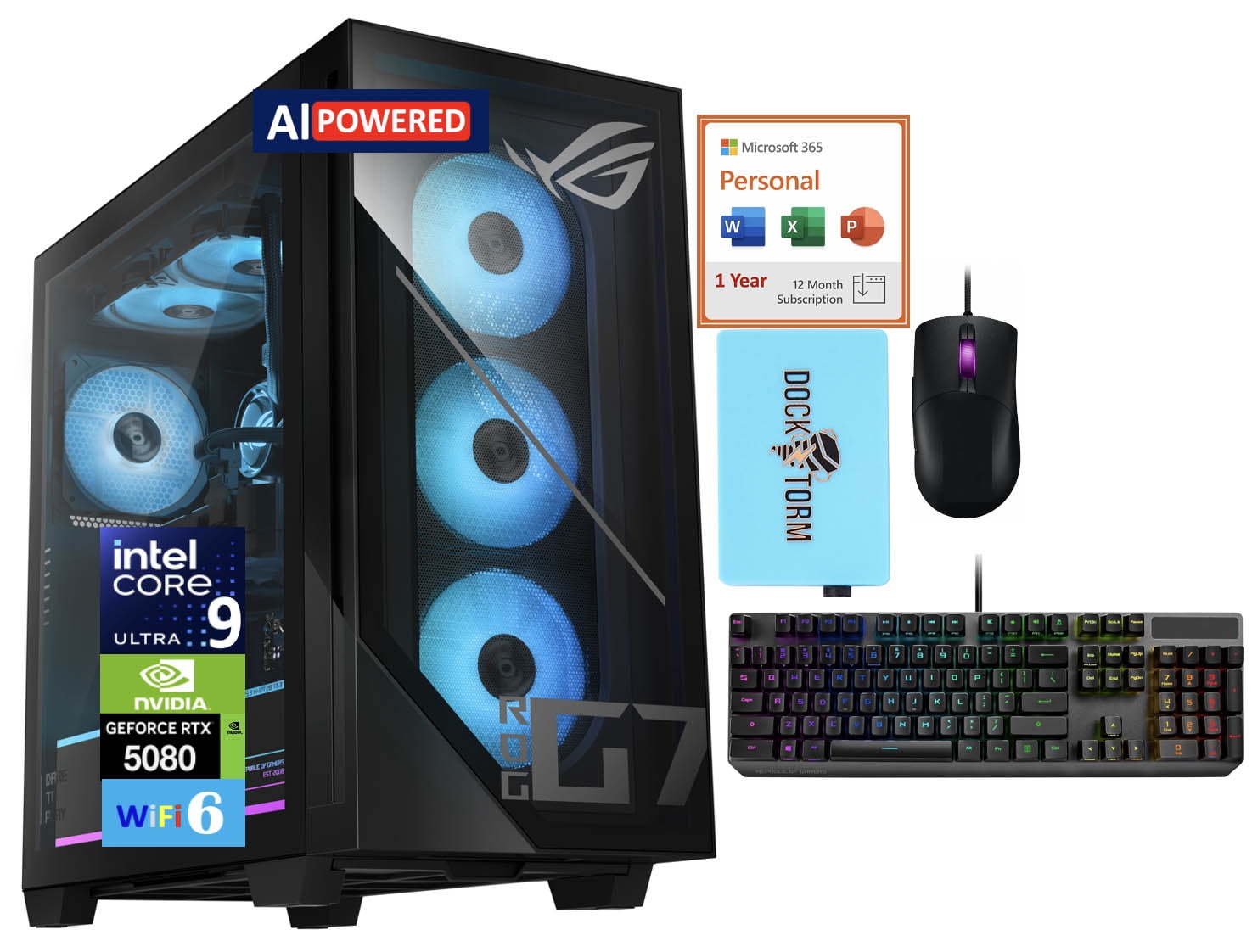 ASUS ROG G700 AI PC Desktop PC (Intel Ultra 9- 285K, NVIDIA GeForce RTX ...