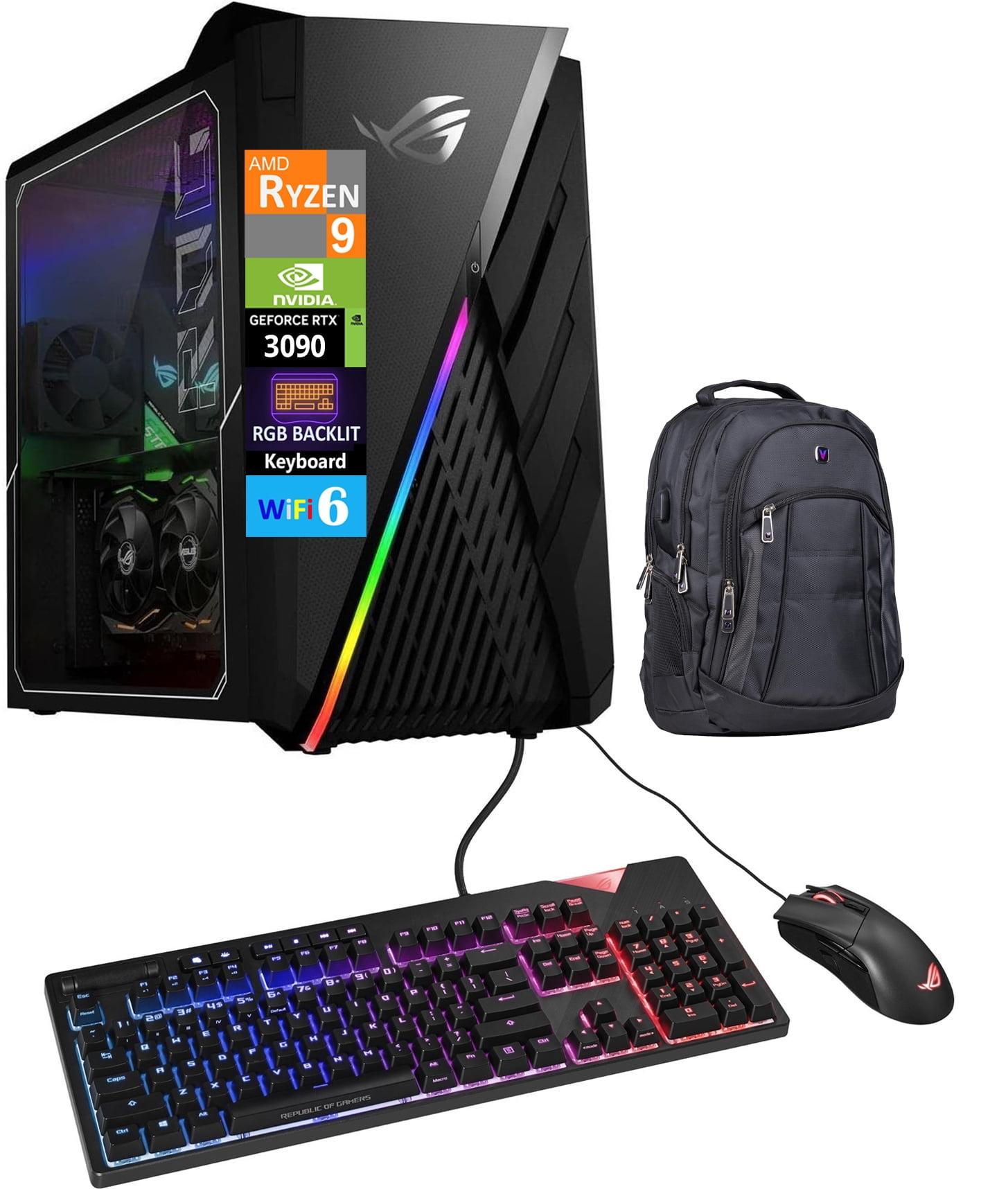 ASUS ROG GA35 G35DX Desktop PC (AMD Ryzen 9 5900X, GeForce RTX 3090 ...