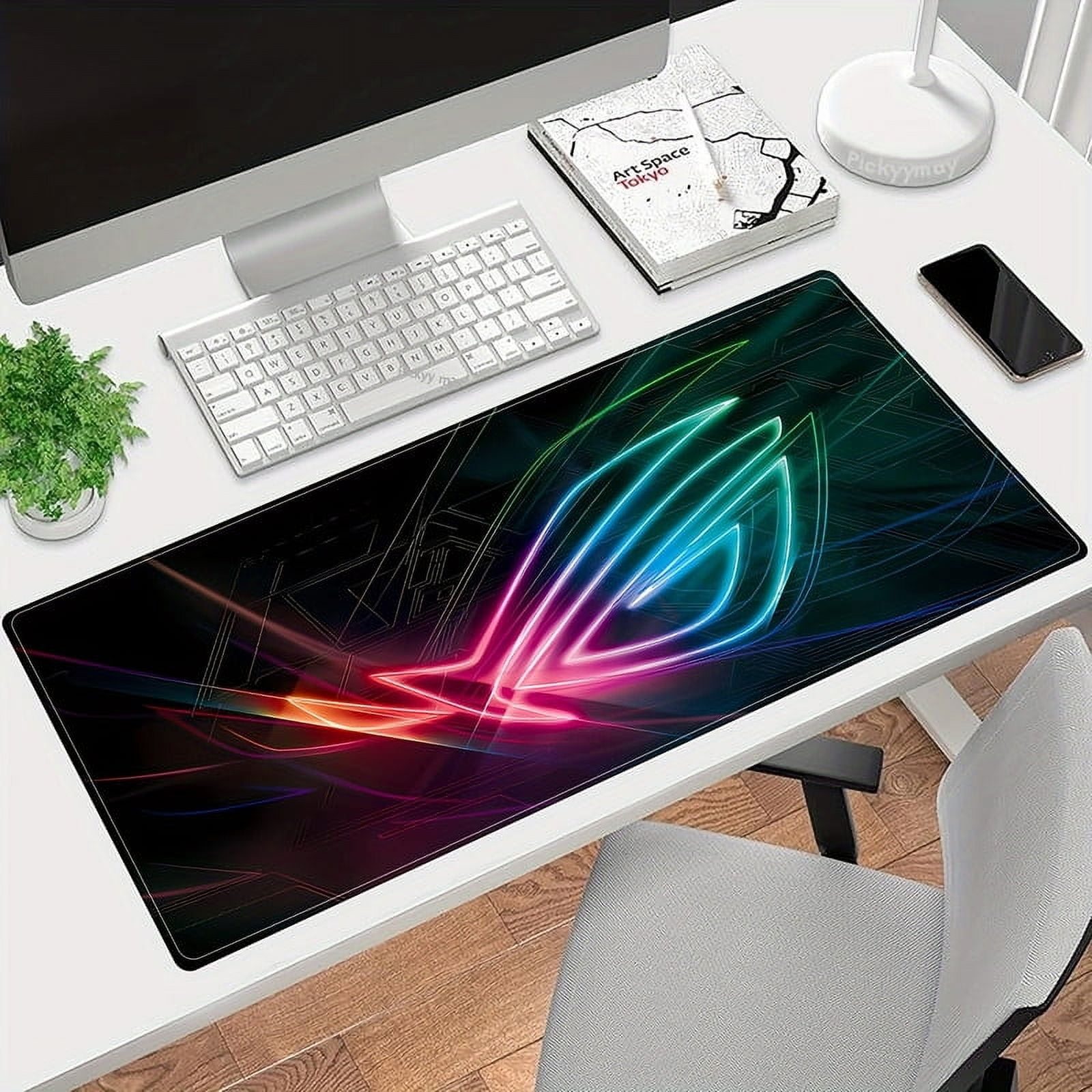ASUS ROG Large Gaming Mouse Pad, Rectangular Rubber Deskpad Mat with ...