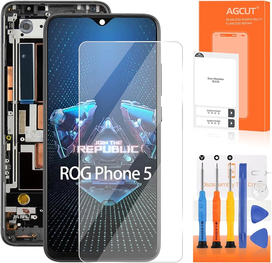 for ASUS ROG Phone 5 Screen Replacement for ASUS ROG Phone 5s/ROG Phone 5 Pro/ROG Phone 5s Pro ...
