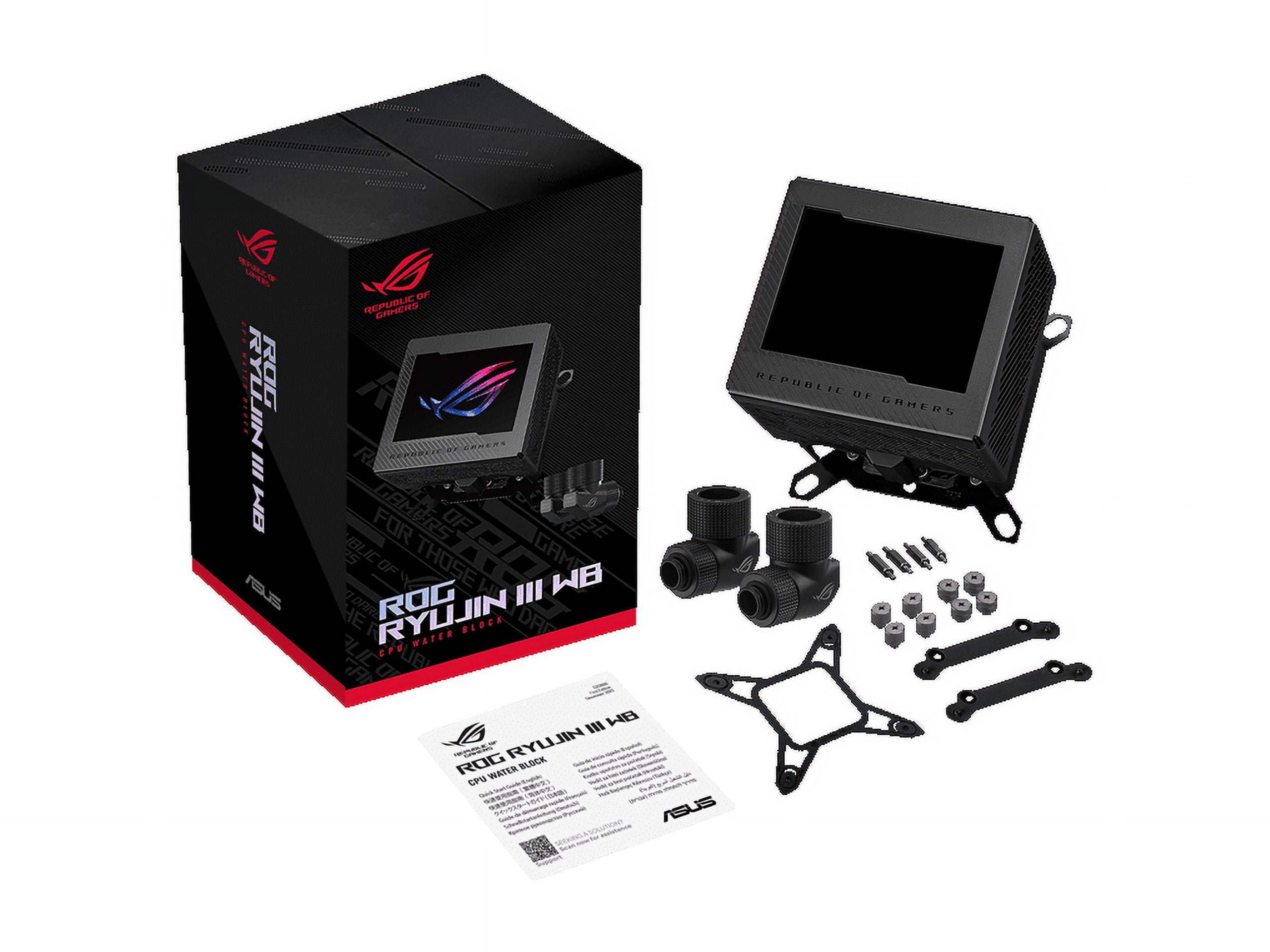 ASUS ROG RYUJIN III WB CPU Water Block - Intel LGA 1700, 1200, 115X - AMD Socket AM4, AM5 ...
