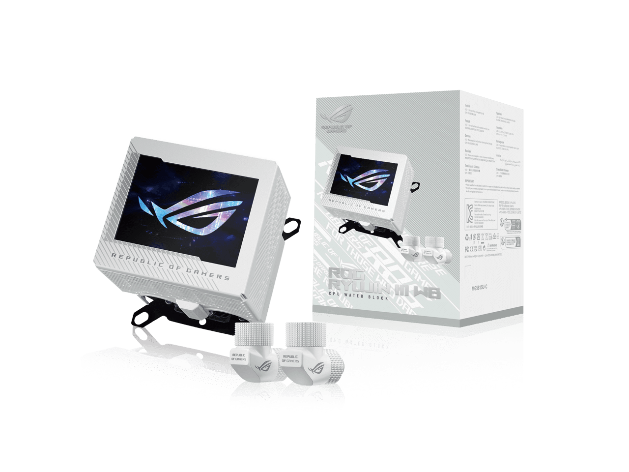 ASUS ROG RYUJIN III WB WHT CPU Water Block - Intel LGA 1700, 1200, 115X ...