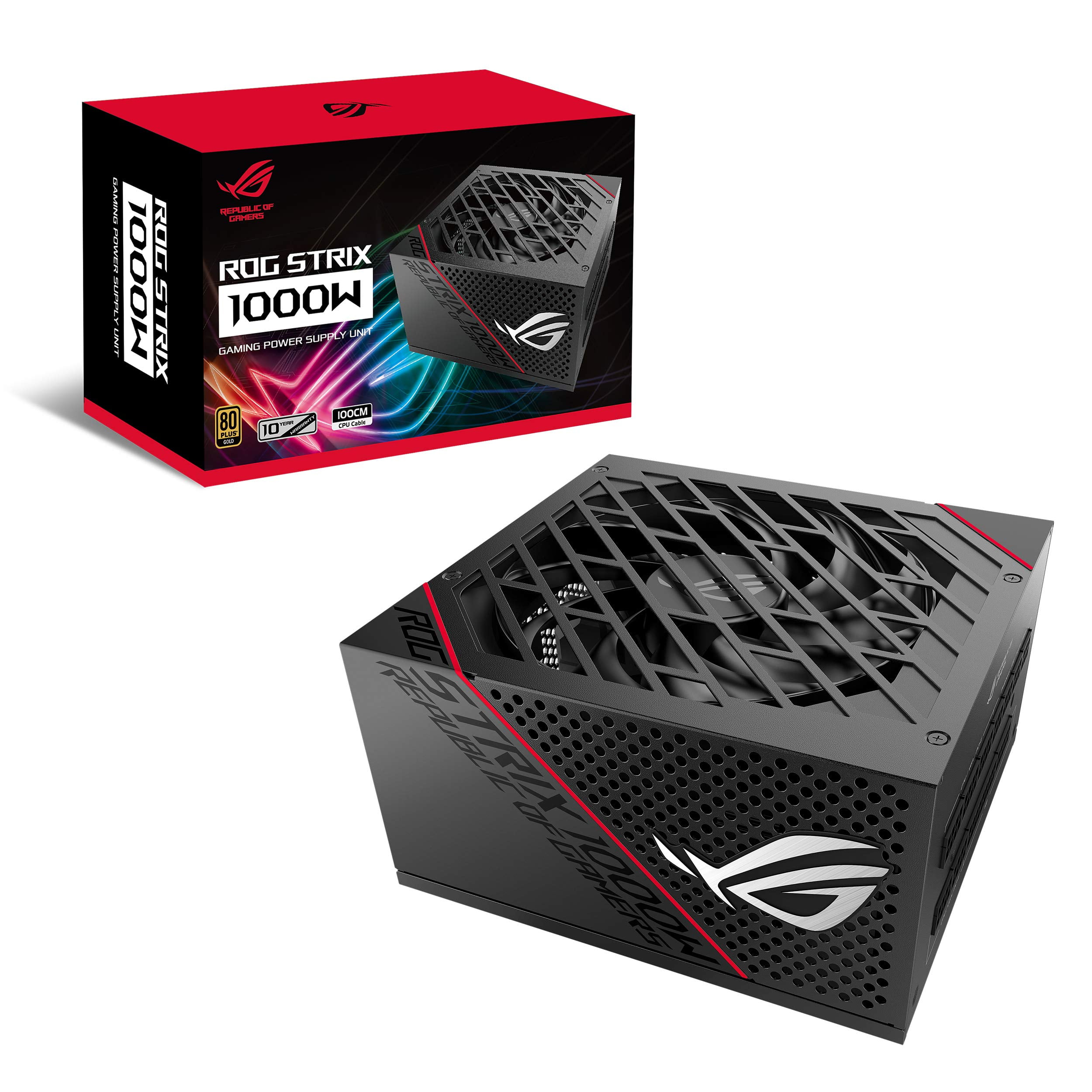 ASUS ROG STRIX 1000W SSF20 Gold PSU, Power (ROG heatsinks, Axial-tech ...