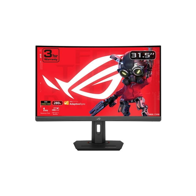 ASUS ROG Strix 32" 1440P USB-C Curved HDR400 Gaming Monitor (XG32WCMS ...