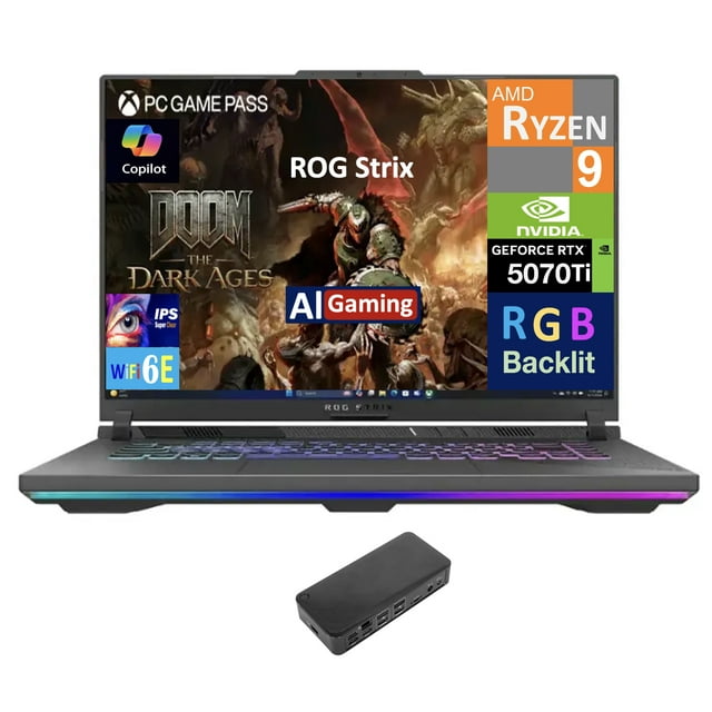ASUS ROG Strix AI Gaming Laptop 16.0in 165Hz IPS WUXGA Display (AMD ...