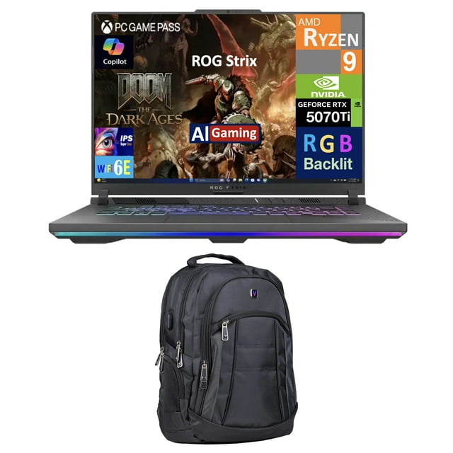ASUS ROG Strix AI Gaming Laptop 16.0in 165Hz IPS WUXGA Display (AMD ...