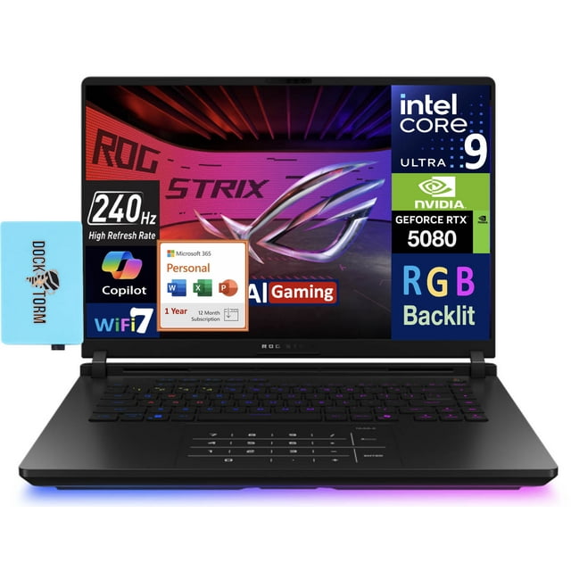 ASUS ROG Strix AI Gaming Laptop 16.0in 240Hz Mini LED WQXGA Display ...