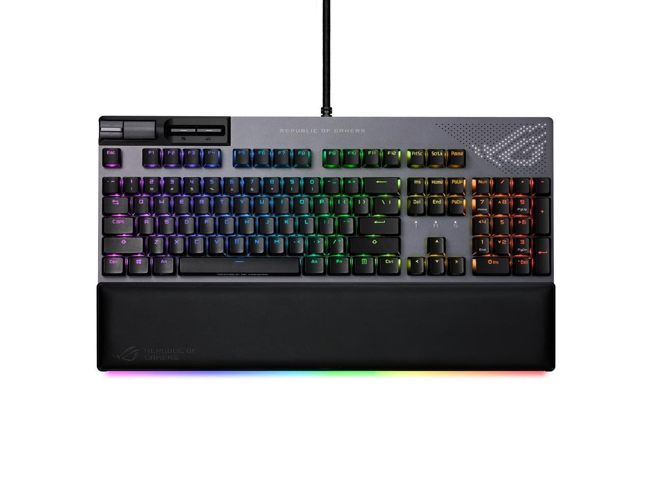 ASUS ROG Strix Flare II Animate Wired Gaming Keyboard with RGB Lighting ...