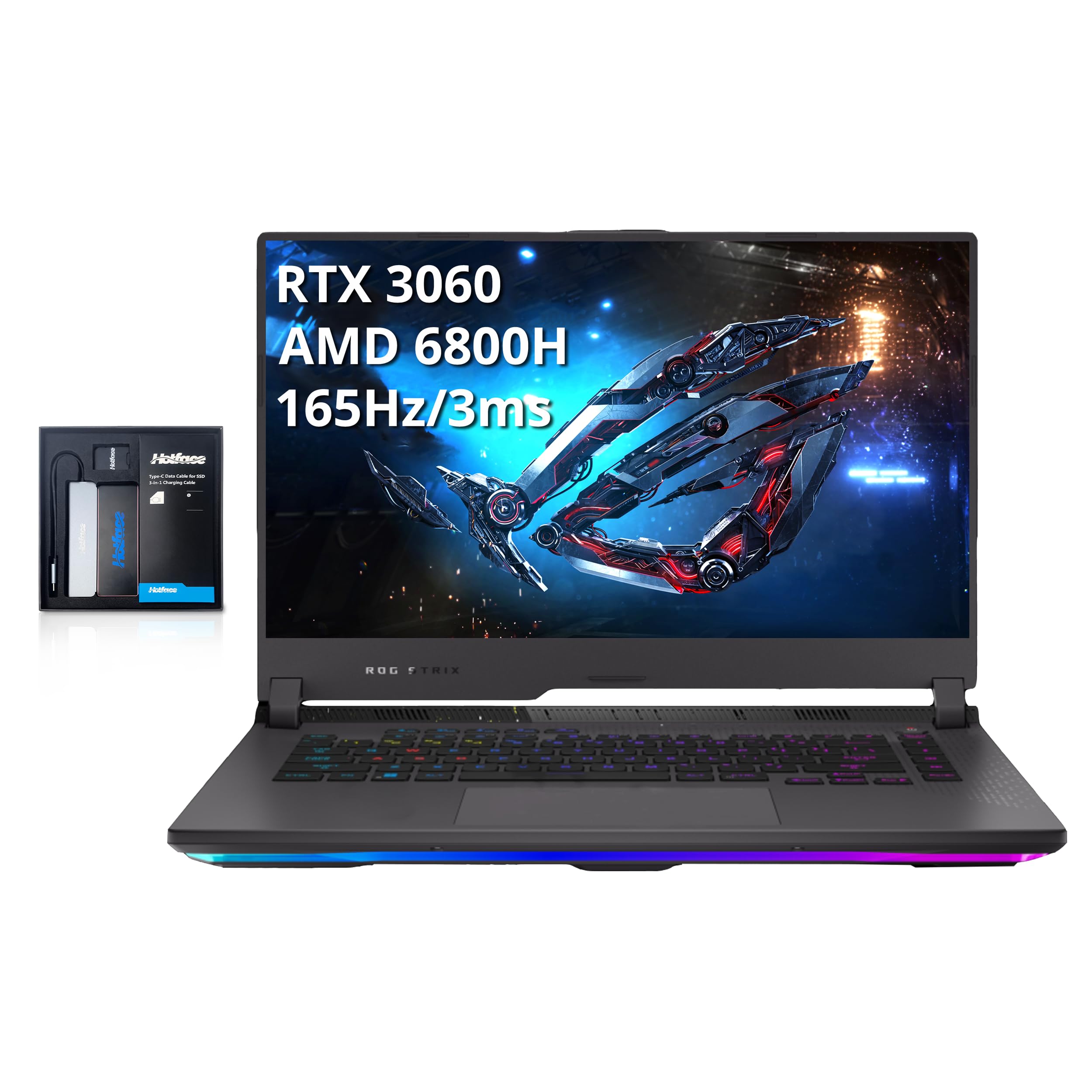 ASUS ROG Strix G15 15.6" 165Hz WQHD Gaming Laptop, AMD Ryzen7 6800H ...