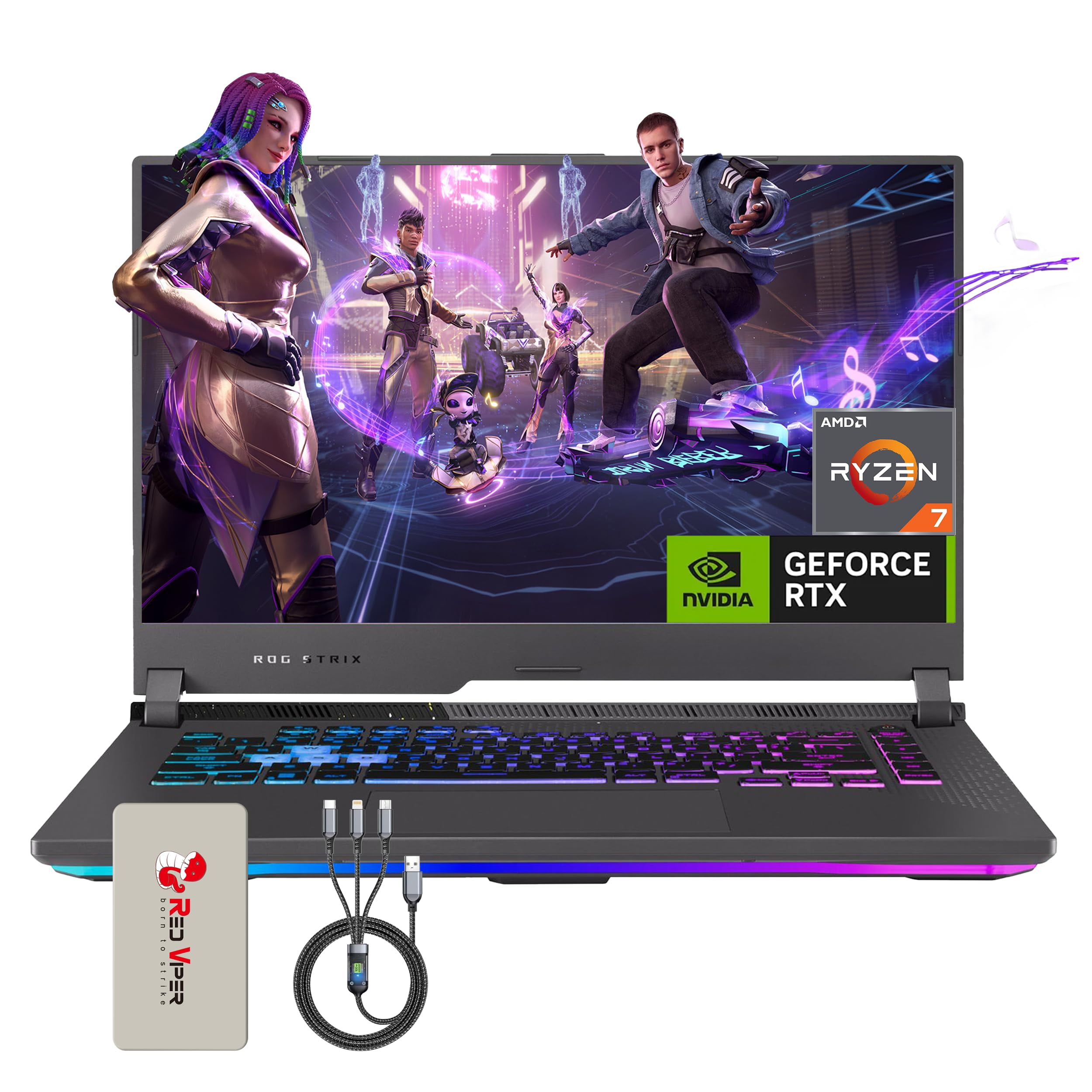 ASUS ROG Strix G15 15.6" Gaming Laptop, 165Hz WQHD IPS Display, AMD ...