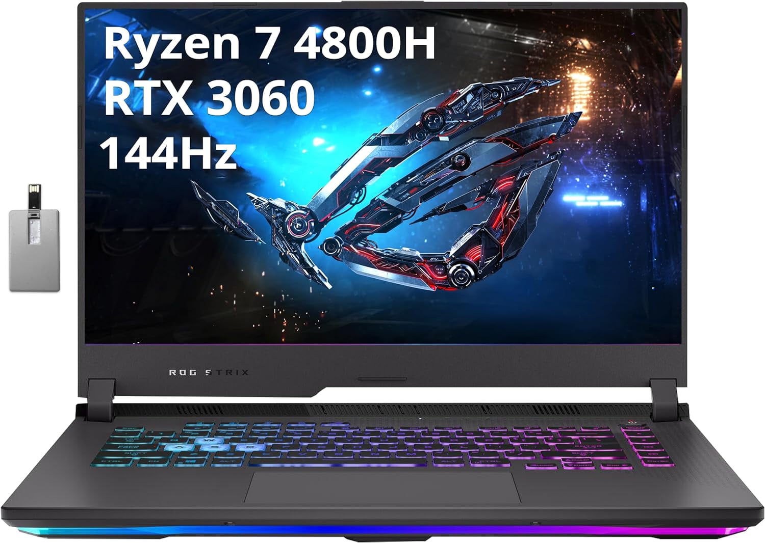 ASUS ROG Strix G15 Gaming Laptop, 15.6" FHD 144Hz Display, AMD Ryzen 7 ...