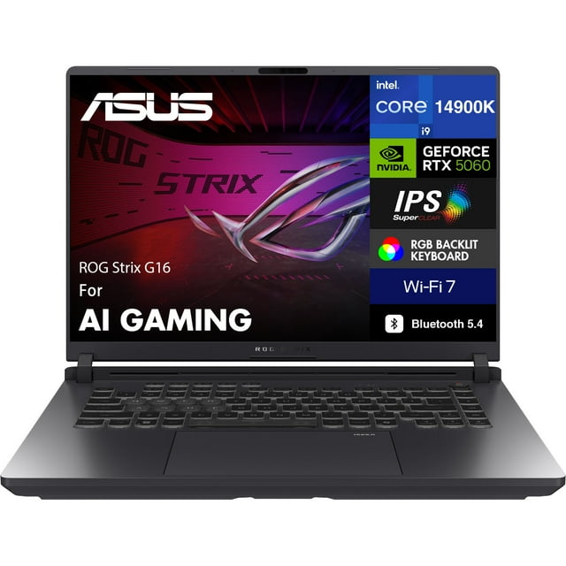 ASUS ROG Strix G16 AI Gaming Laptop 16.0in WUXGA (Intel i9-14900HX ...