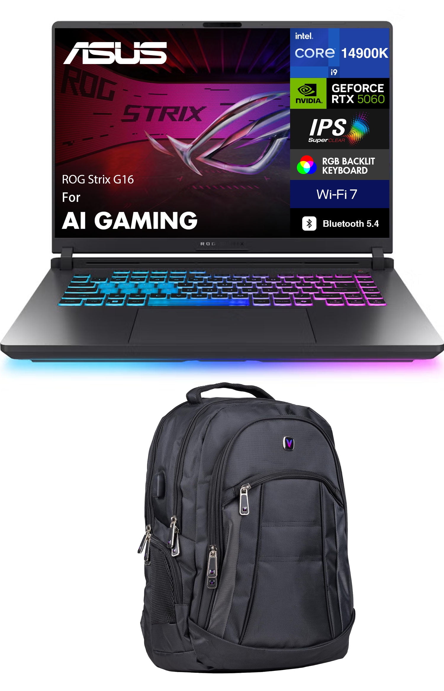 ASUS ROG Strix G16 AI Gaming Laptop 16.0in WUXGA (Intel i9-14900HX ...