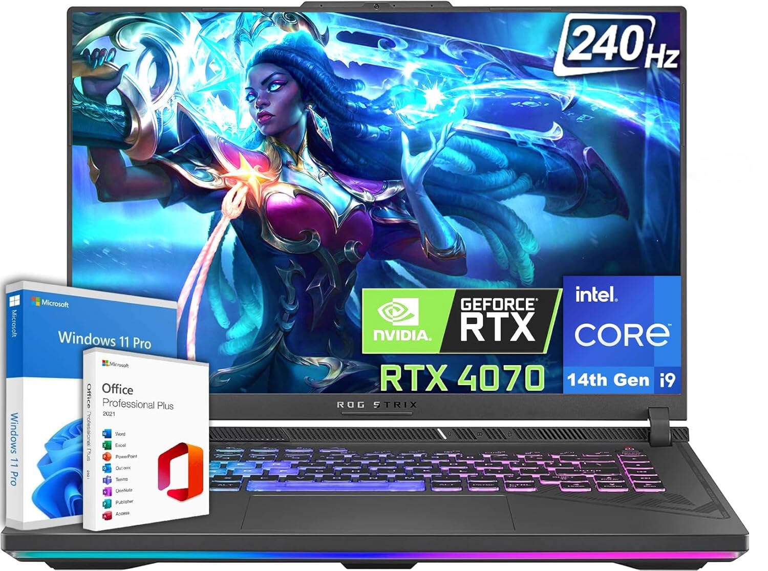 ASUS ROG Strix G16 Gaming Laptop, 16" 240Hz QHD Display, Intel 24-Core i9-14900HX, GeForce RTX ...