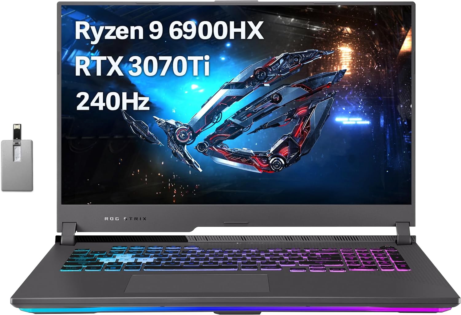 ASUS ROG Strix G17 17.3" WQHD 240Hz Gaming Laptop, AMD Ryzen 9 6900HX ...