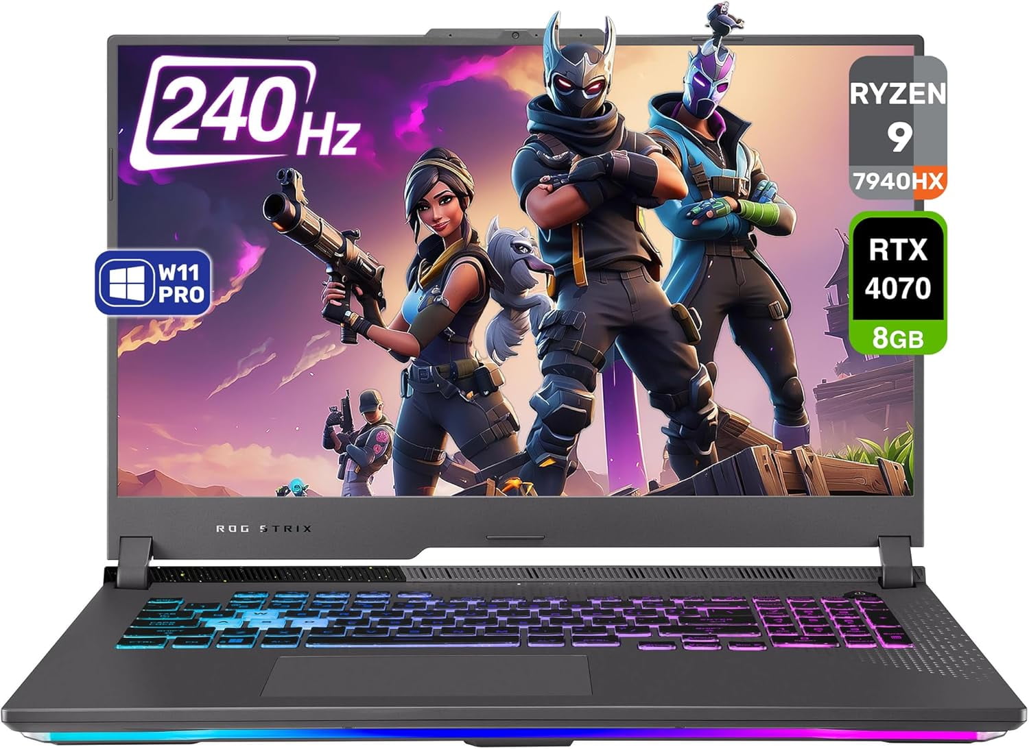 ASUS ROG Strix G17 Gaming Laptop, AMD Ryzen 9 7940HX, 64 GB DDR5 RAM, 4 TB PCIe SSD, 17.3” QHD ...