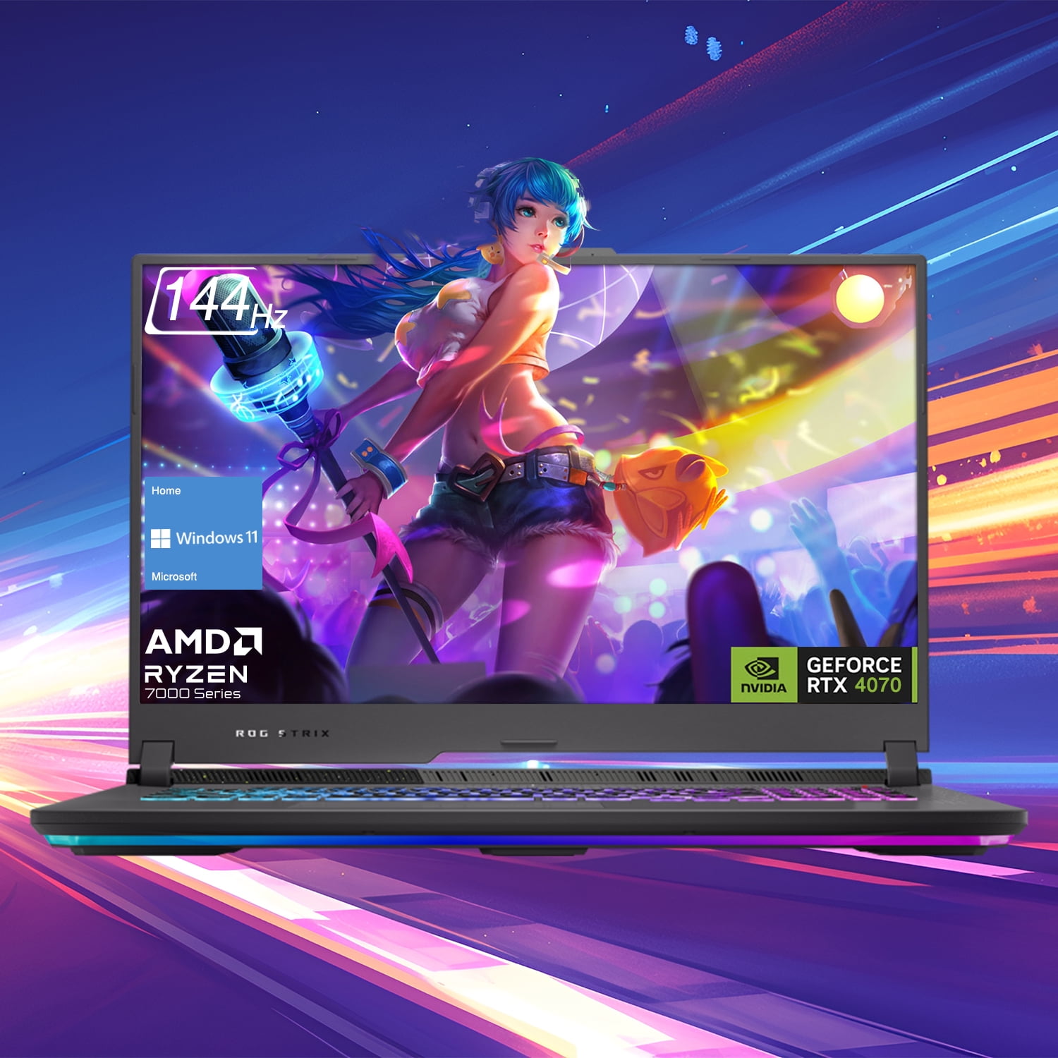 ASUS ROG Strix G17 Gaming Traditional Laptop, 17.3" FHD 1920*1080 144Hz ...