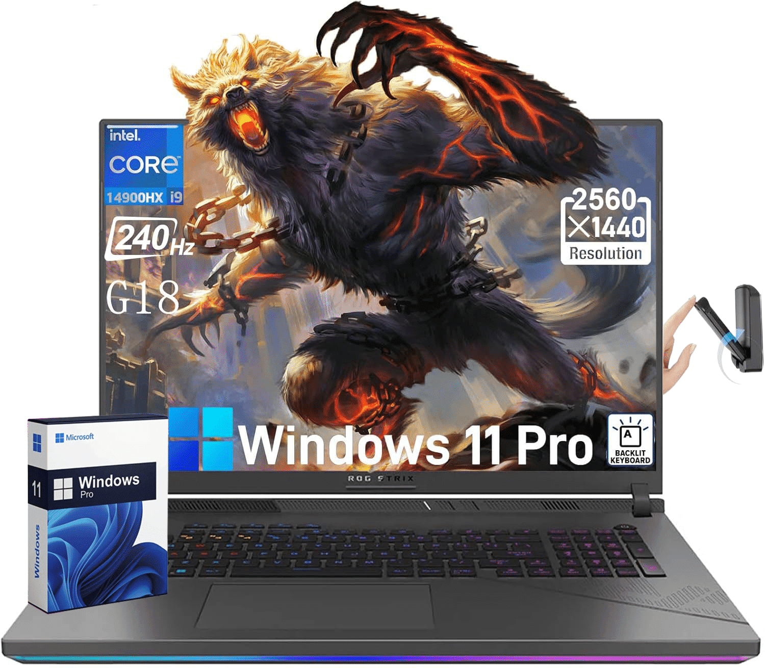 ASUS ROG Strix G18 -18" 2.5K Gaming Laptop, Intel i9-14900HX, NVIDIA ...