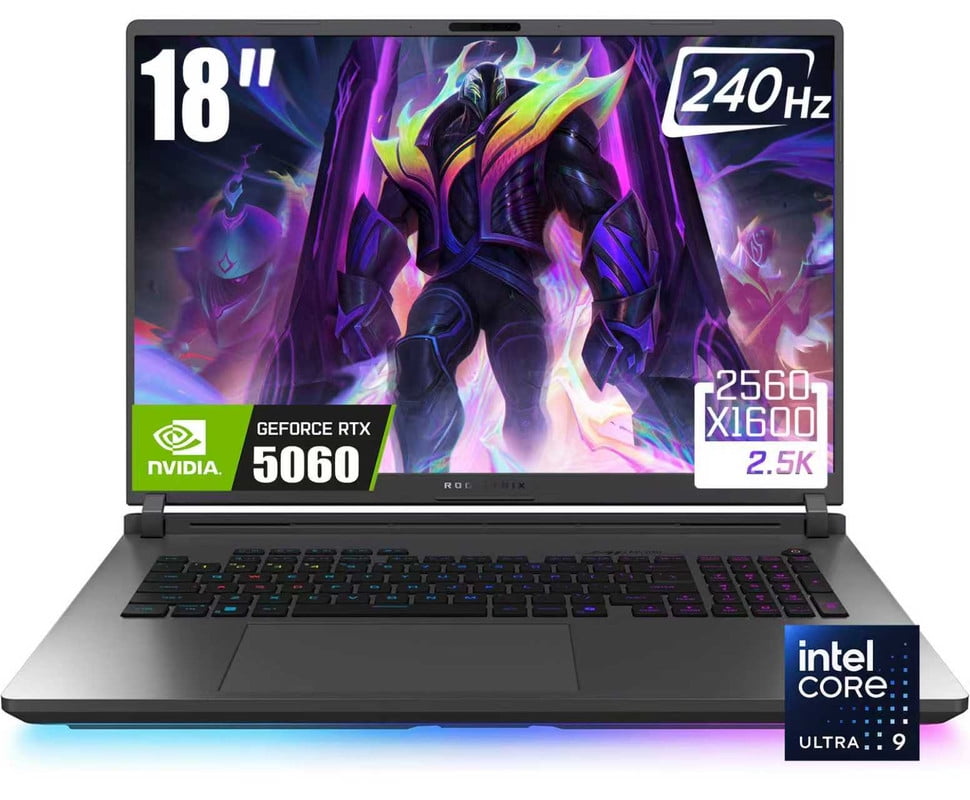 ASUS ROG Strix G18 Gaming Laptop, 18" 2560 x 1600 2.5K 240Hz Nebula ...