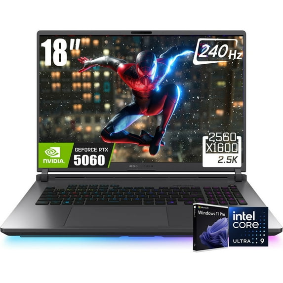 ASUS ROG Strix G18 Gaming Laptop, 18" 2560 x 1600 2.5K 240Hz Nebula ...