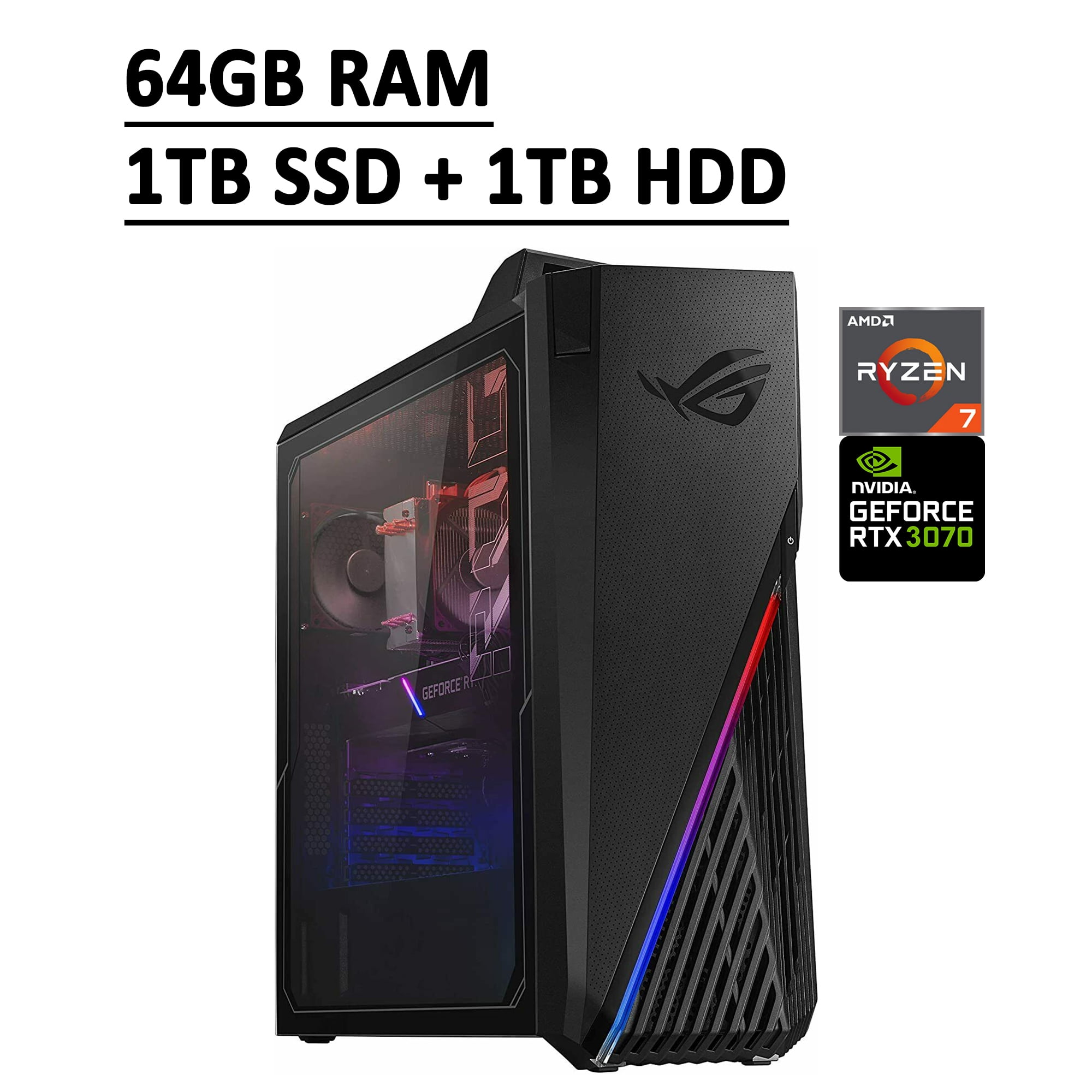 ASUS ROG Strix GA15 Gaming Desktop Computer AMD Octa-Core Ryzen 7 5800X ...