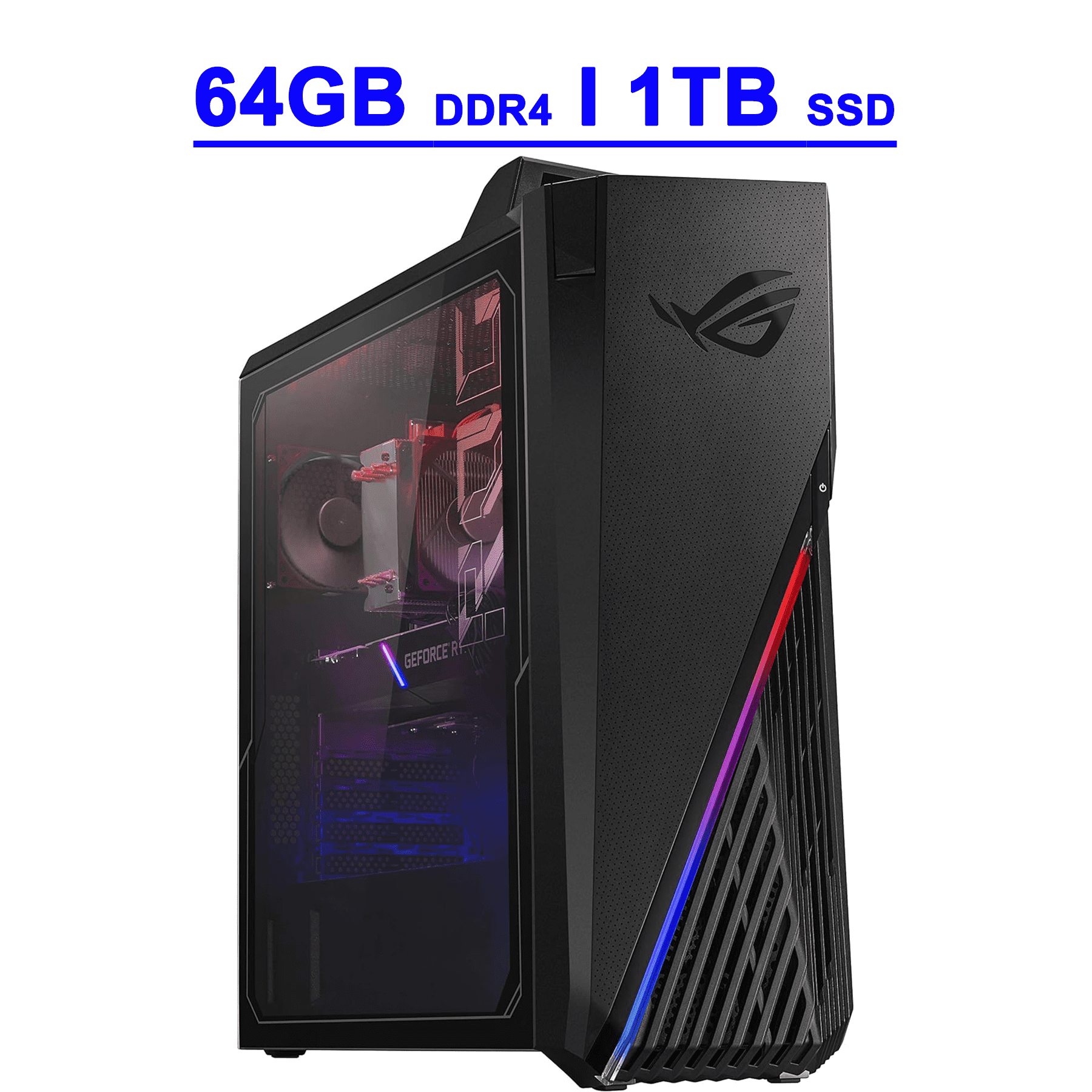 ASUS ROG Strix GA15 Premium Gaming Desktop Computer AMD 8-Core Ryzen 7 5800X 64GB DDR4 1TB SSD ...