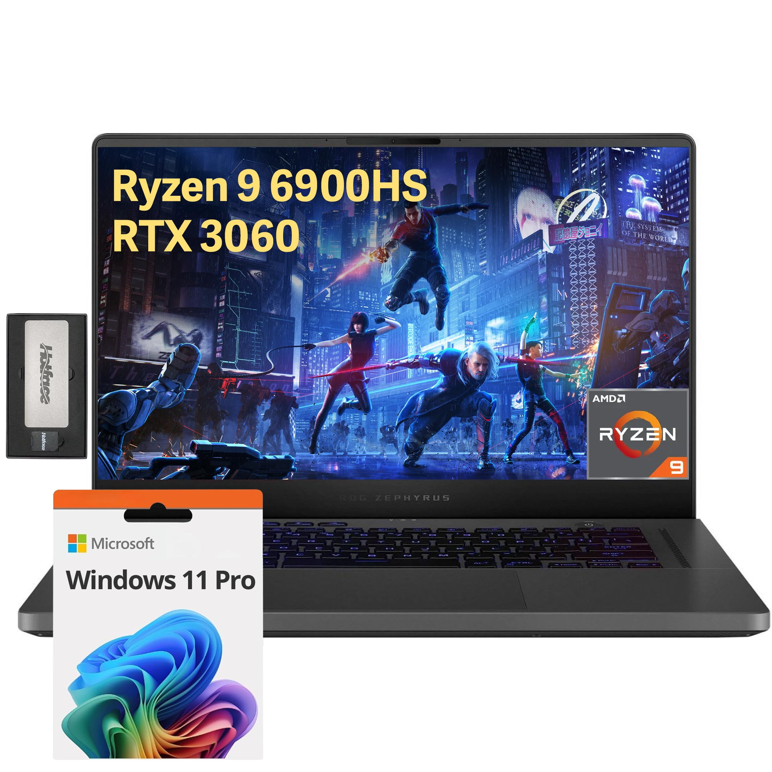 ASUS ROG Zephyrus 15.6" WQHD 165Hz Gaming Laptop, AMD Ryzen 9 6900HS ...