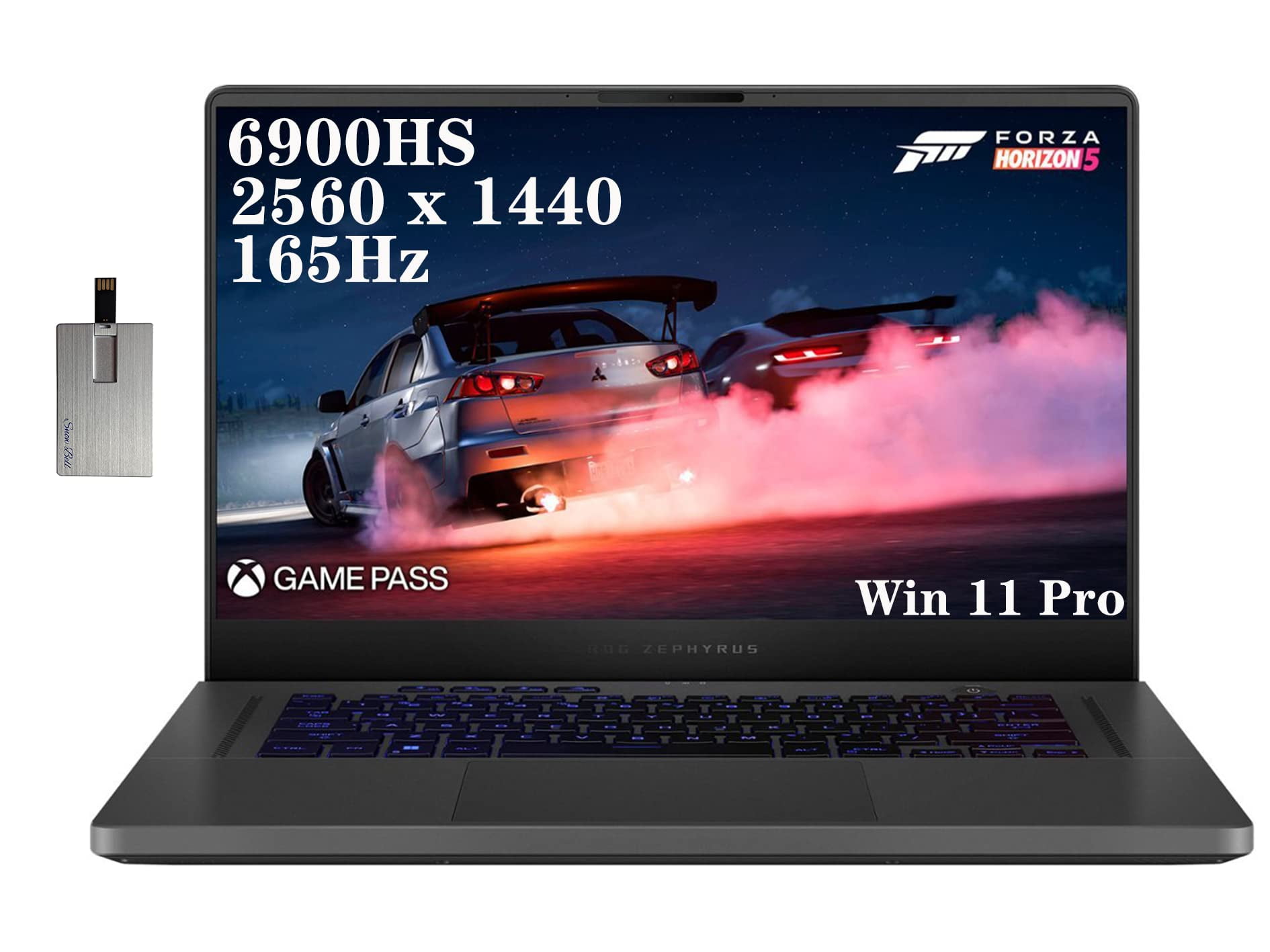 ASUS ROG Zephyrus 15.6" WQHD 165Hz Gaming Laptop, AMD Ryzen 9 6900HS, RGB Backlit Keyboard ...