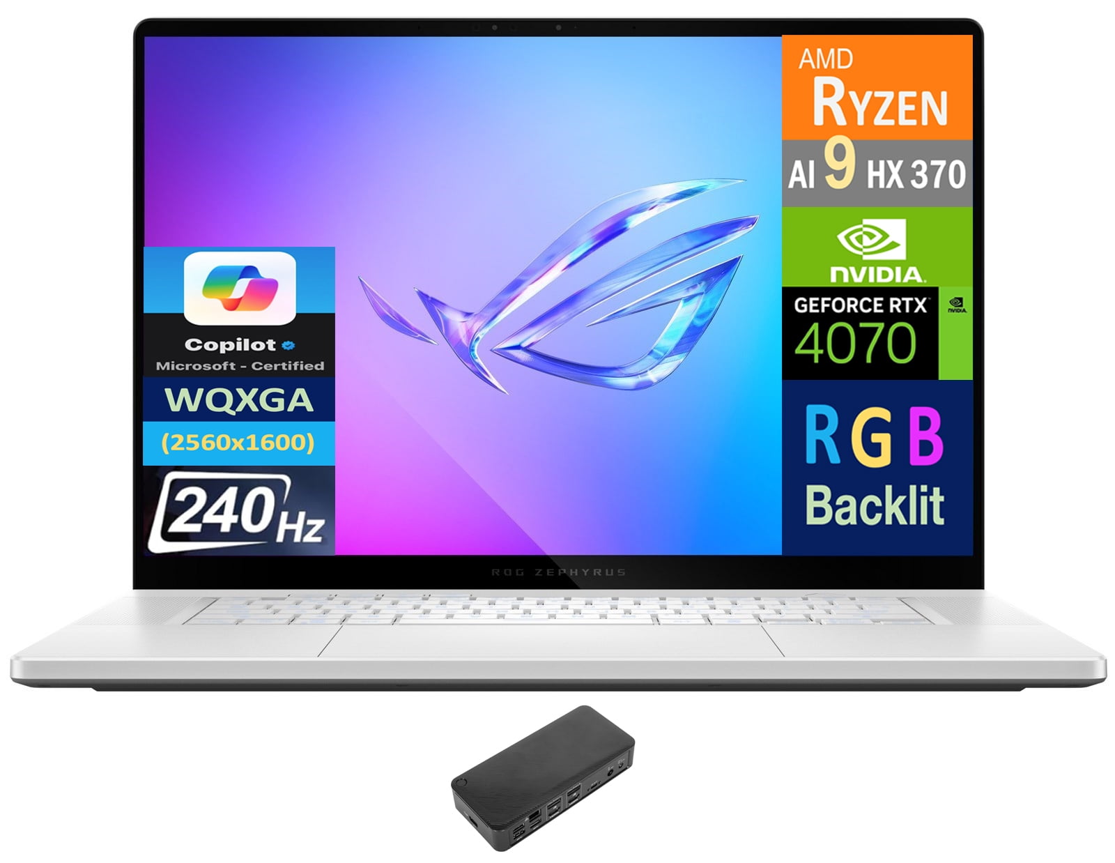 ASUS ROG Zephyrus G16 AI Gaming Laptop 16.0in 240Hz AMOLED WQXGA Display (AMD Ryzen AI 9 HX 370 ...