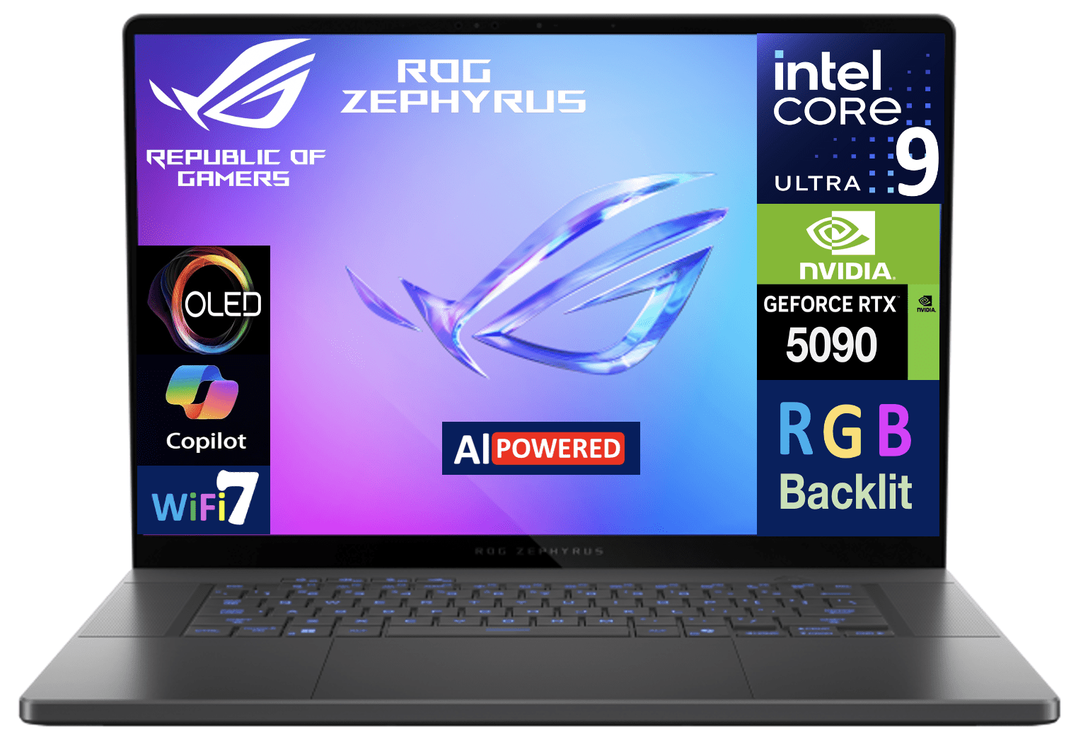 ASUS ROG Zephyrus G16 AI Gaming Laptop 16.0in 240Hz OLED WQXGA Display ...