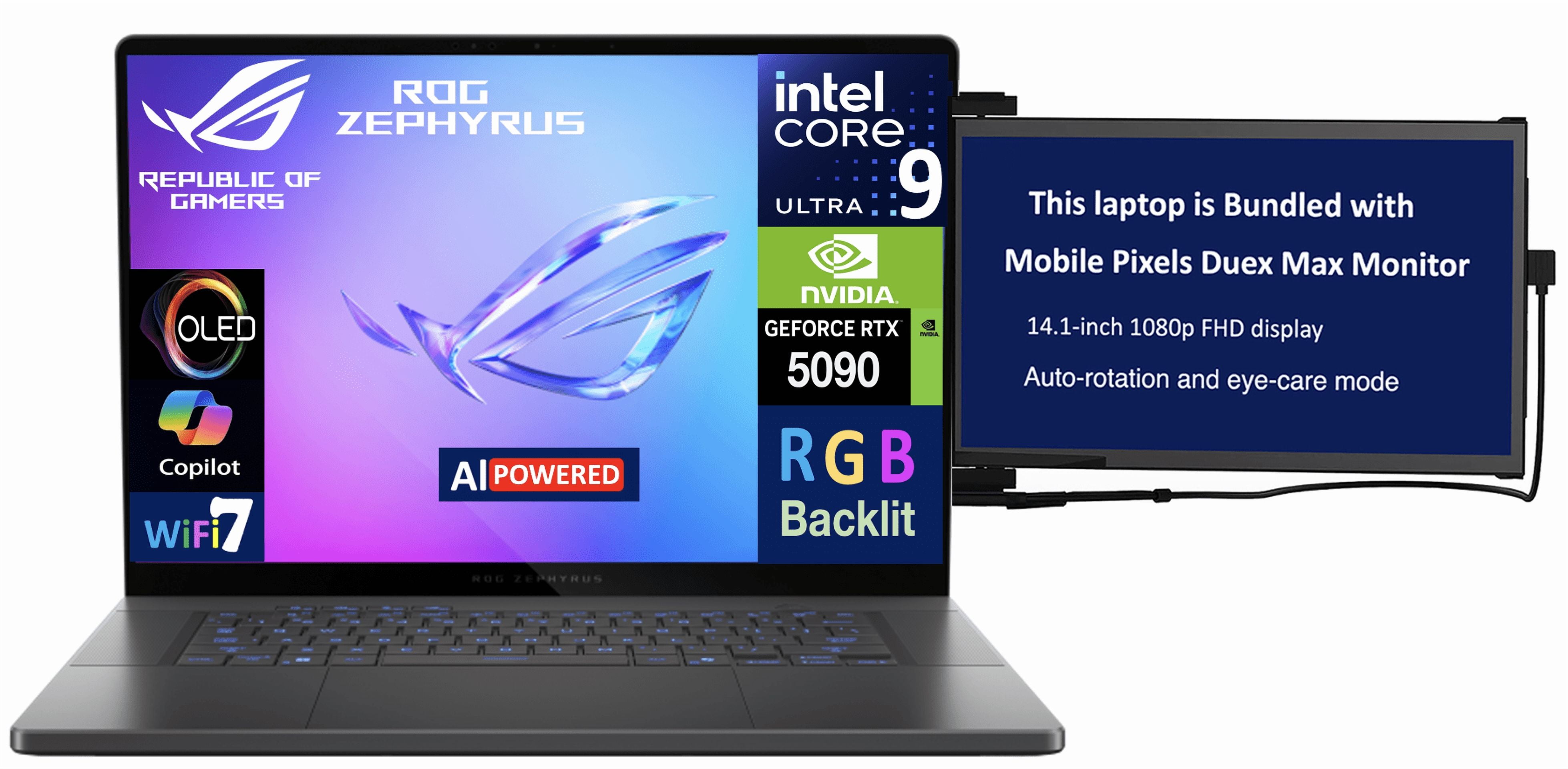 ASUS ROG Zephyrus G16 AI Gaming Laptop 16.0in 240Hz OLED WQXGA Display ...
