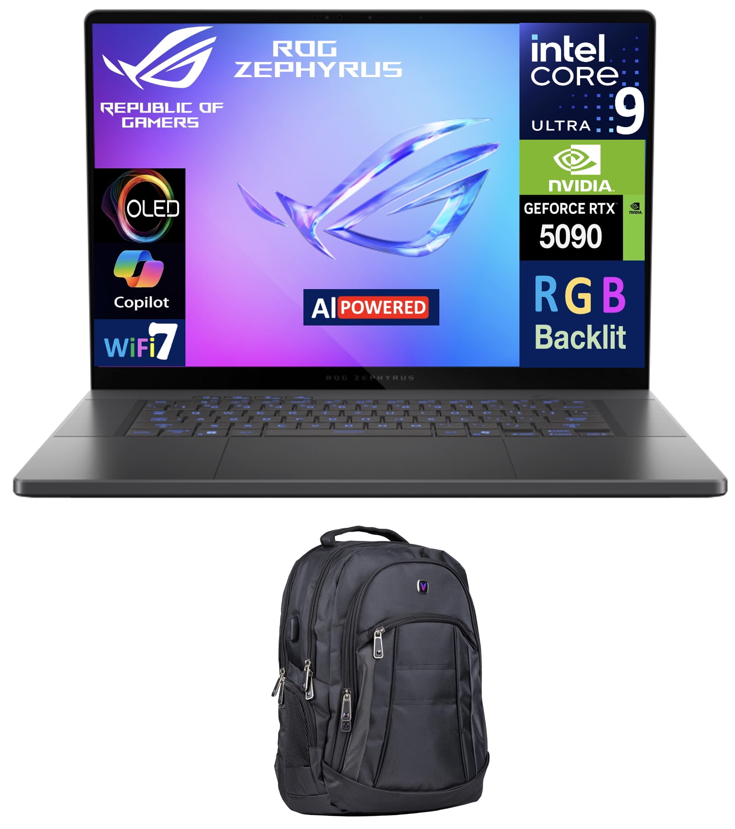 ASUS ROG Zephyrus G16 AI Gaming Laptop 16.0in 240Hz OLED WQXGA Display ...