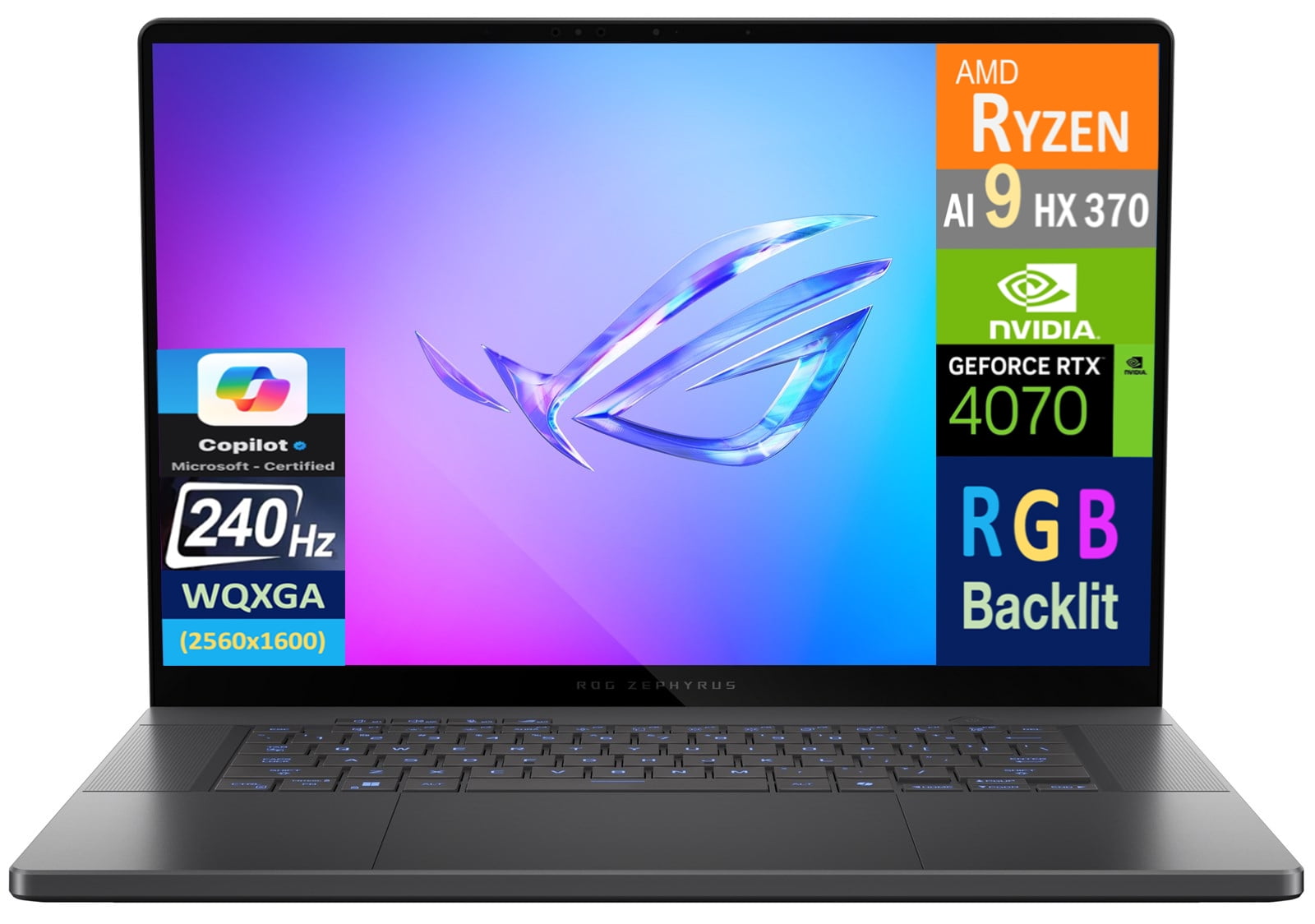 ASUS ROG Zephyrus G16 Gaming Laptop 16.0in 240Hz OLED WQXGA Display ...