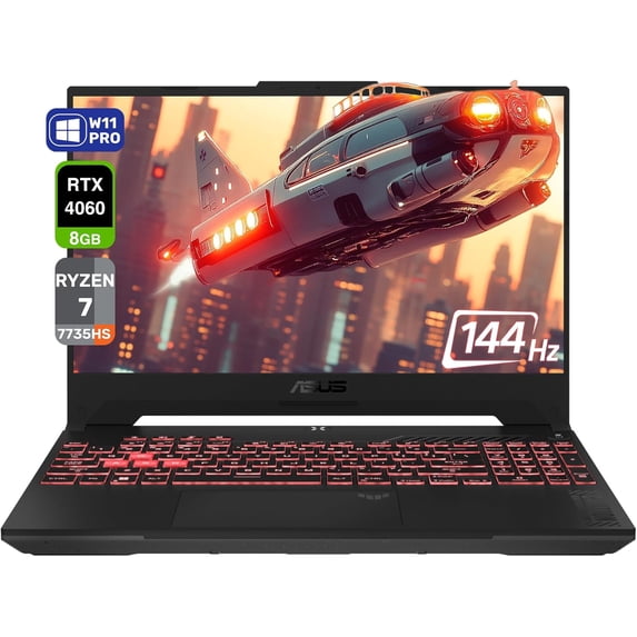 ASUS TUF A17 Gaming Laptop, AMD Ryzen 7 7735HS, 64 GB DDR5 RAM, 2 TB ...