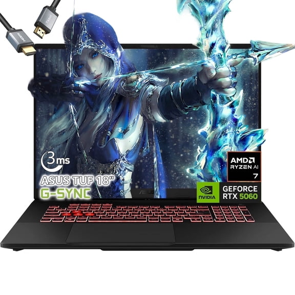 ASUS TUF Gaming Laptop A18 inch - NVIDIA RTX 5060 - AMD Ryzen 7 260 ...