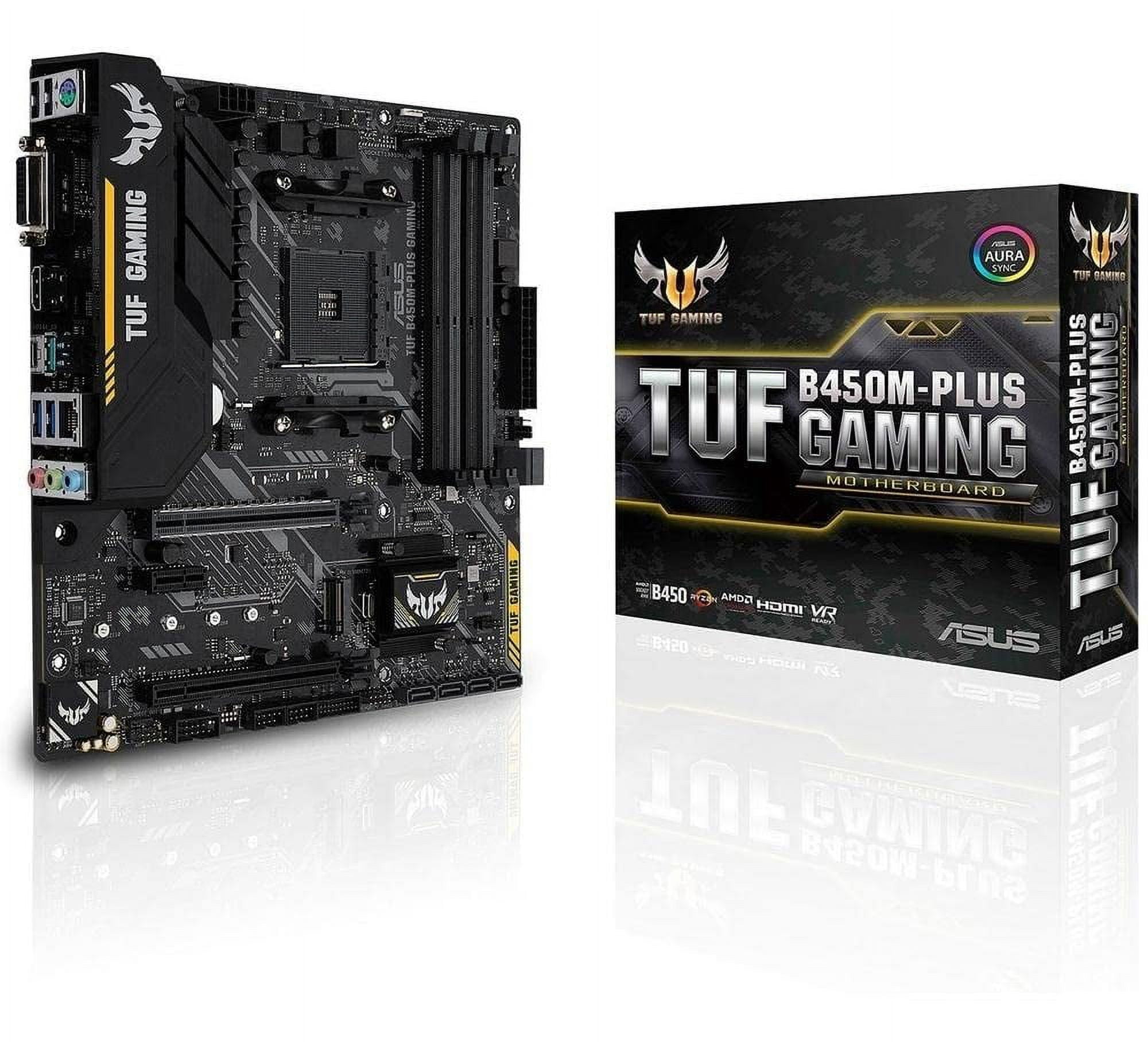ASUS TUF B450M-Plus Gaming AMD Ryzen 2 AM4 DDR4 HDMI DVI-D M.2 mATX ...