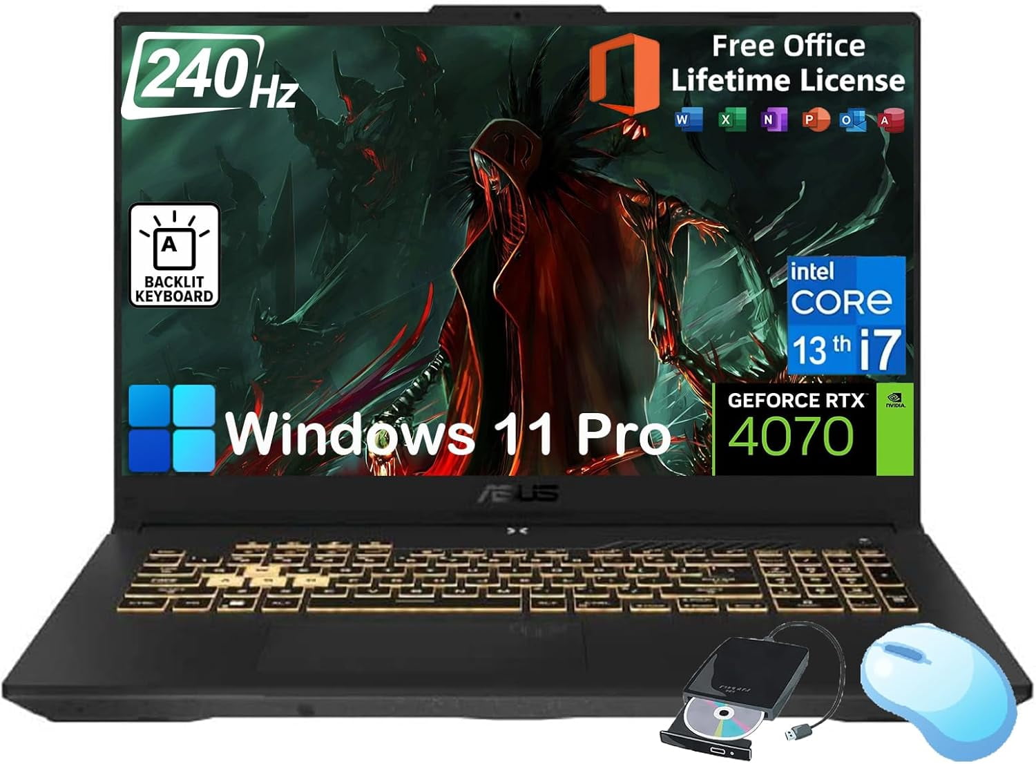 ASUS TUF F17 Gaming Laptop - 17.3" 2.5K WQHD 240Hz Display • Intel Core ...