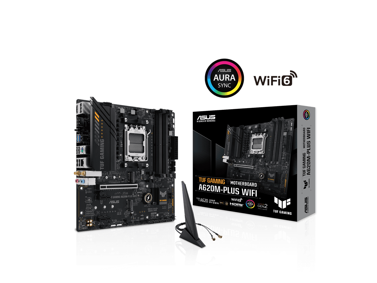 ASUS TUF GAMING A620M-PLUS WiFi AMD AM5 Ryzen7000 microATX gaming ...