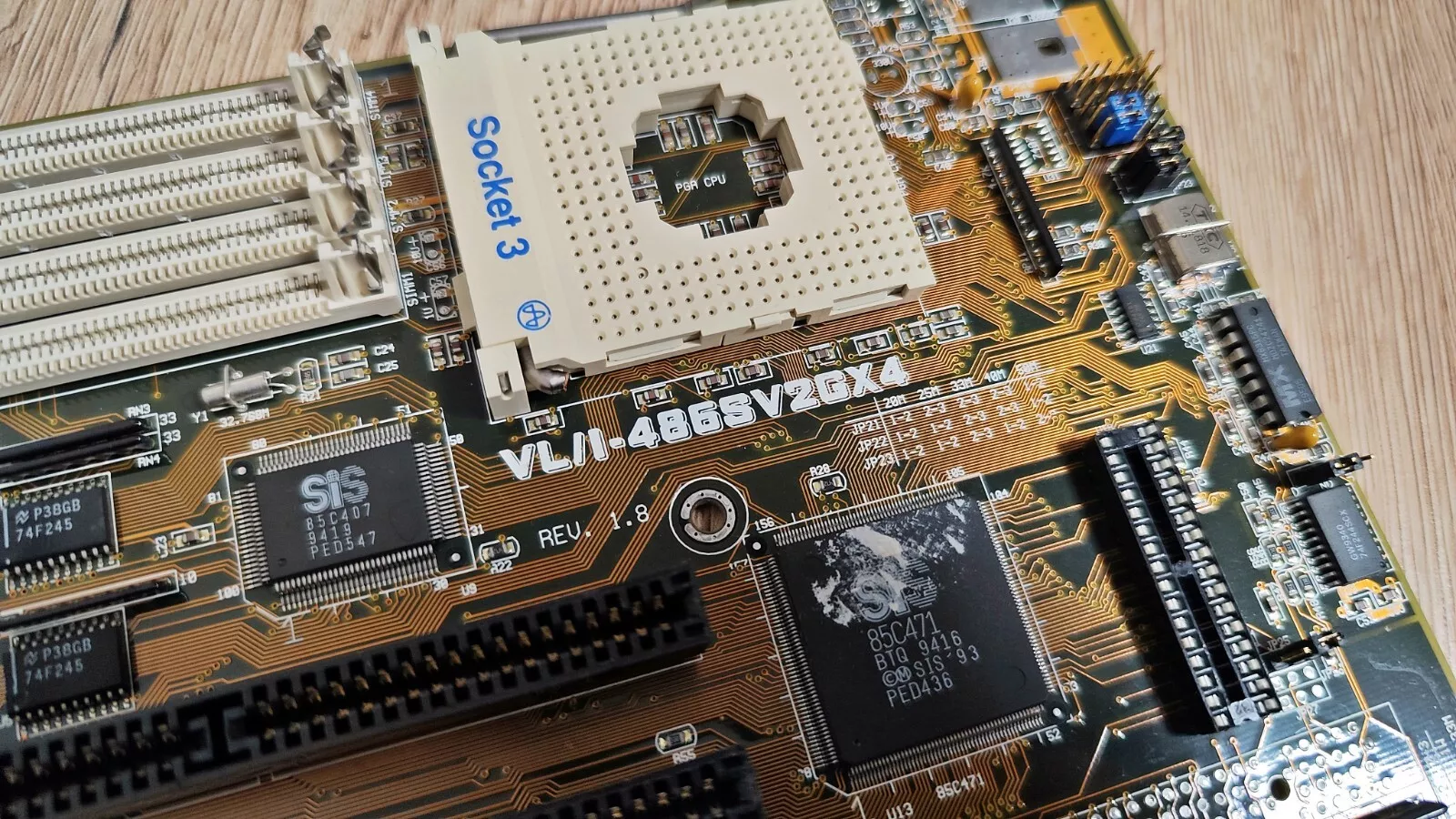 ASUS VL/I-486SV2GX4 REV. 1.8 SiS 85C471/407 486 Socket 3 Vintage ...