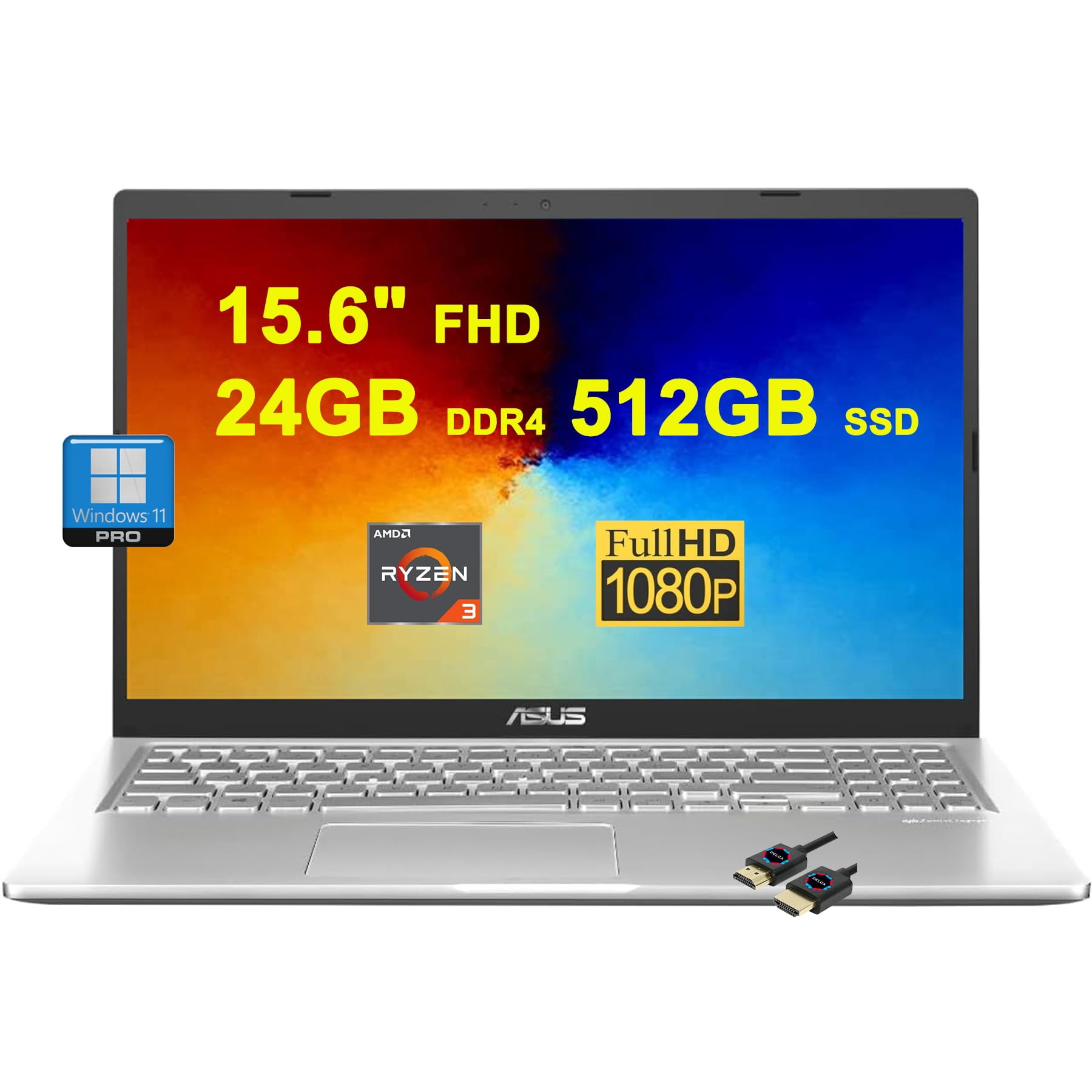 ASUS VivoBook 15 Business Laptop | 15.6" FHD Anti-Glare | AMD Ryzen 3 ...