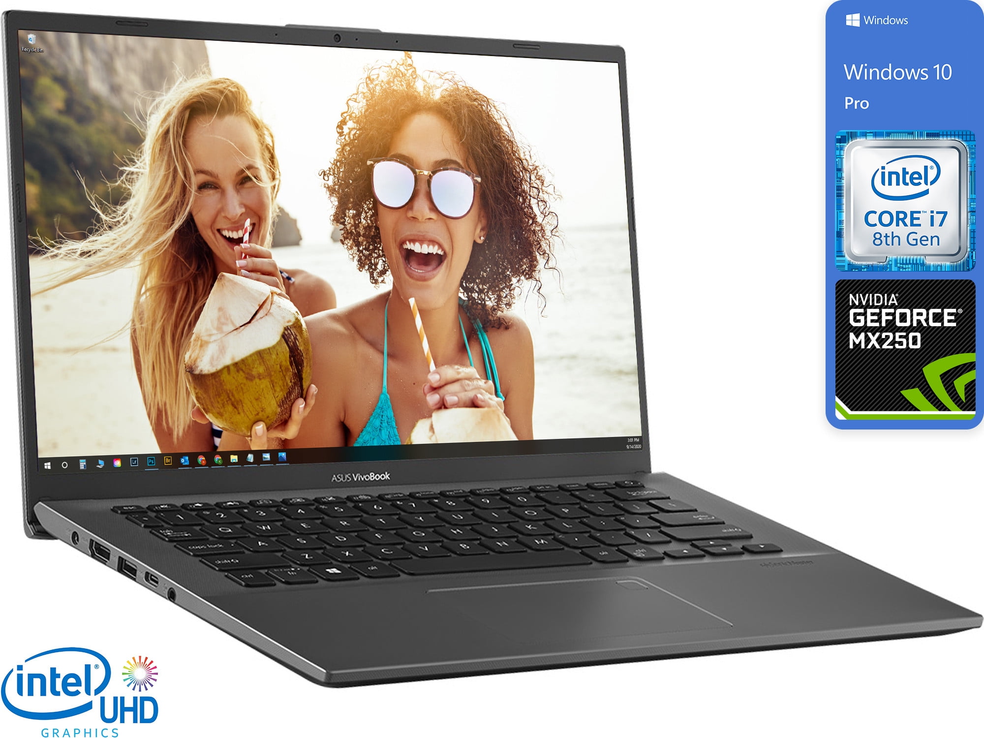 ASUS VivoBook X412 Notebook, 14" FHD Display, Intel Core i7-8565U Upto ...