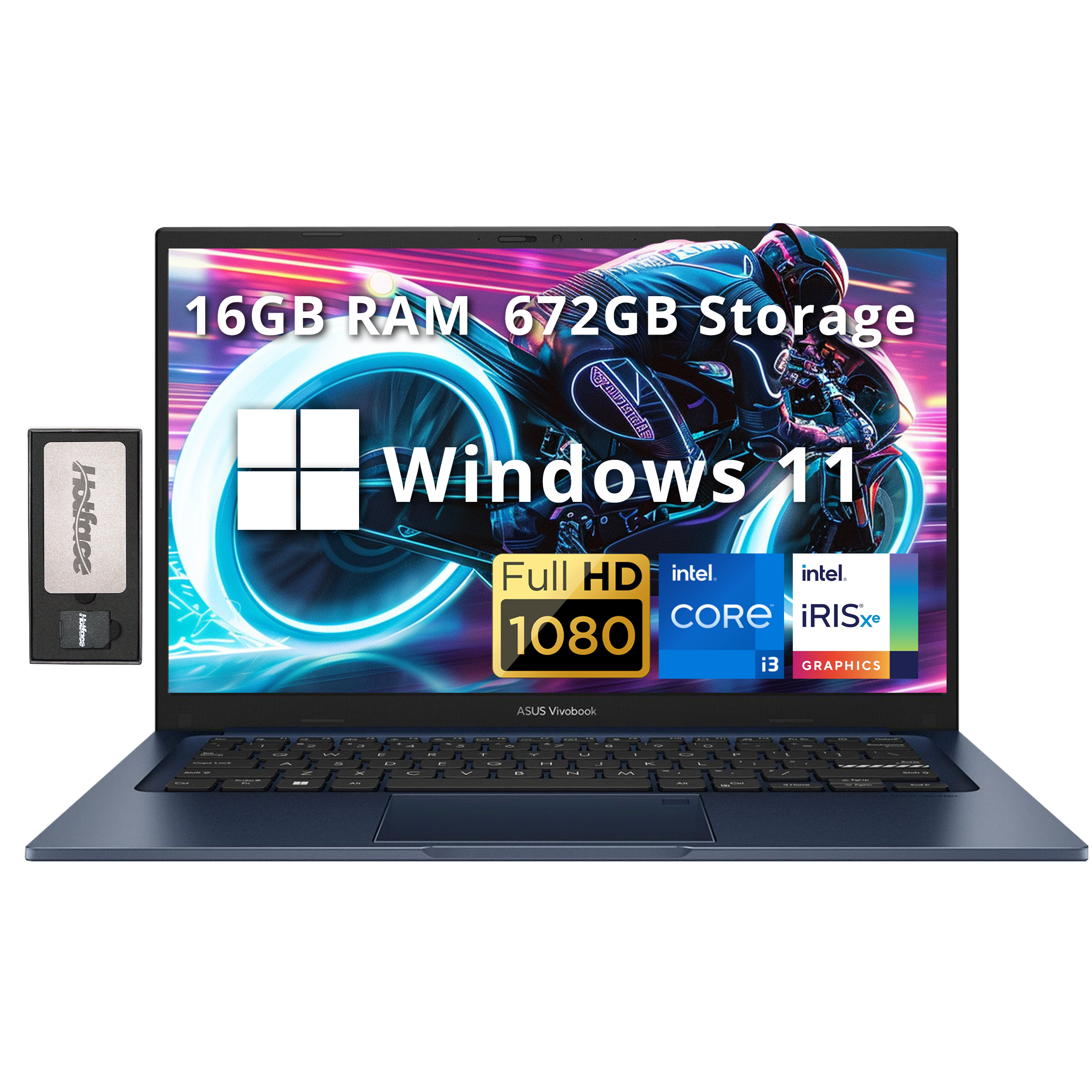 ASUS Vivobook 14" FHD Anti-glare Laptop, Intel i3-1215U, 16GB RAM ...