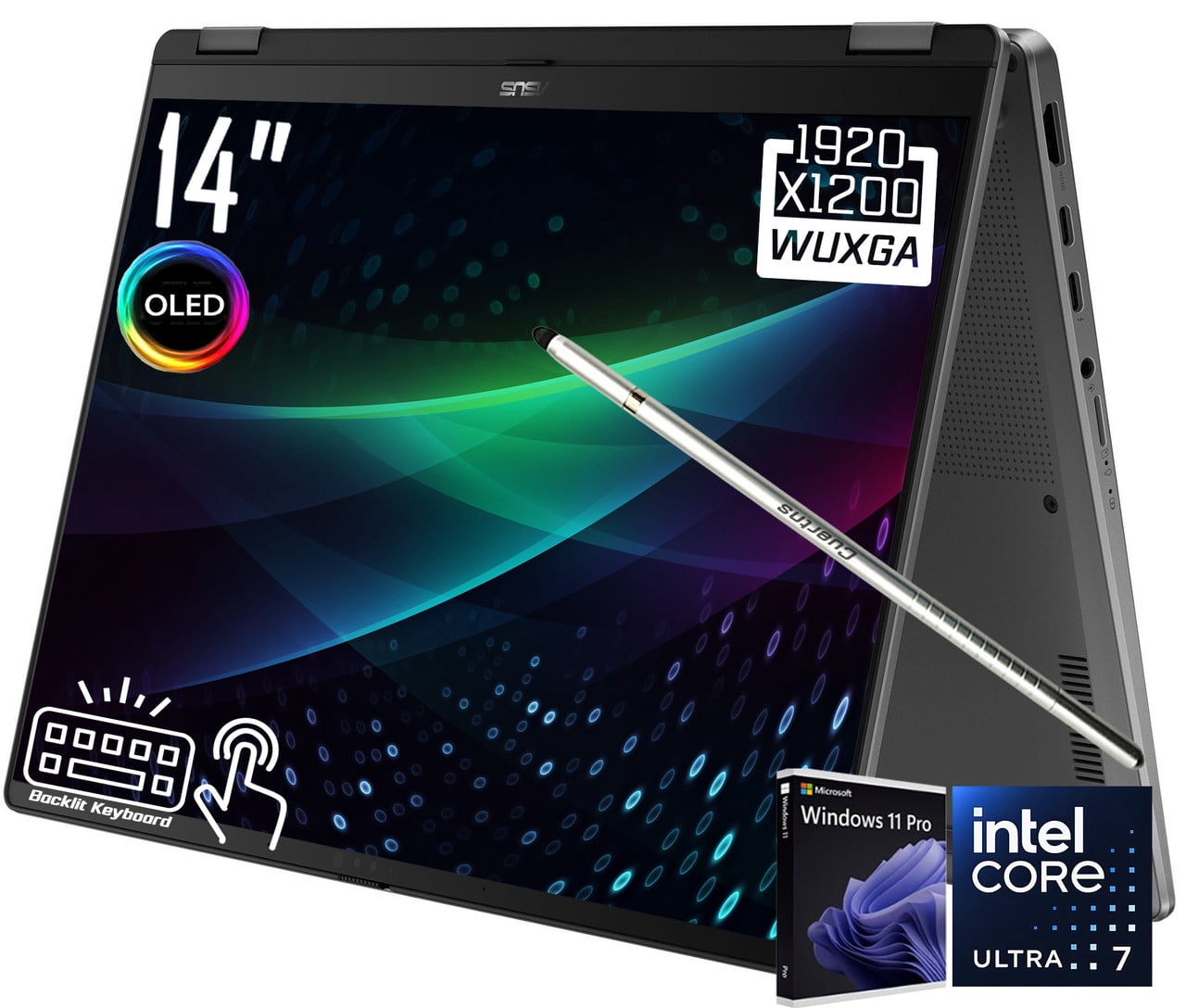 ASUS Vivobook 14 Flip 2-in-1 AI Laptop, 14" 2k 1920 x 1200 OLED ...