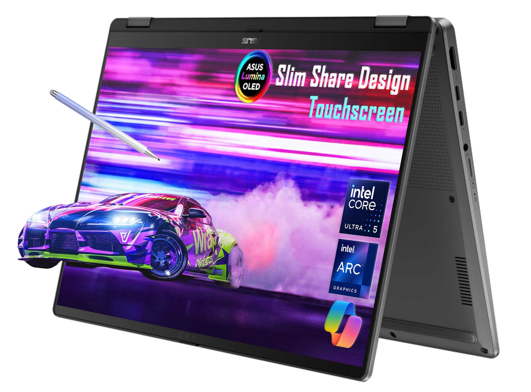ASUS Vivobook 14 Flip Laptop Copilot+ PC, 14” OLED WUXGA Touchscreen, 8 ...