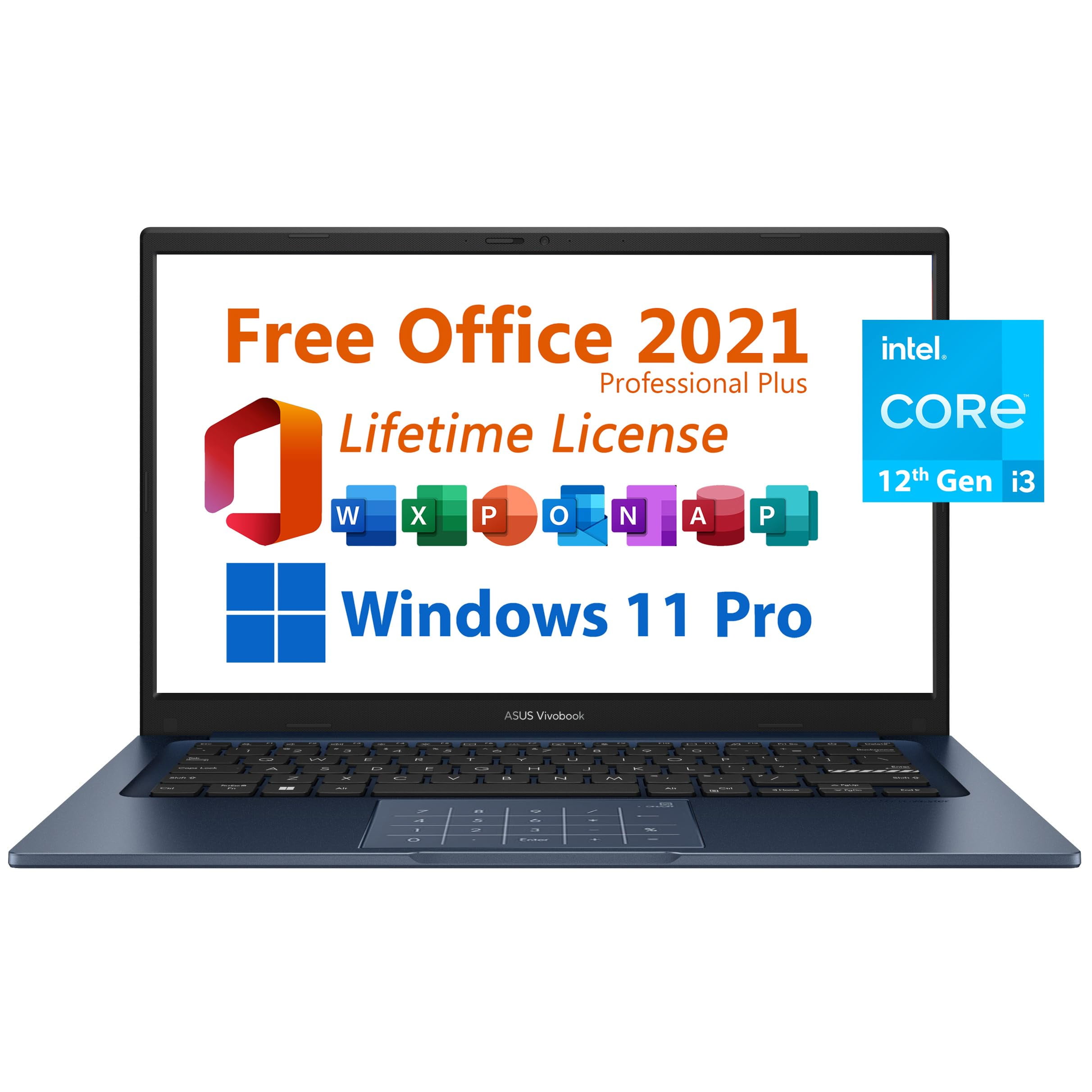 ASUS Vivobook 14" Laptop, Free Microsoft Office 2021 with Lifetime ...