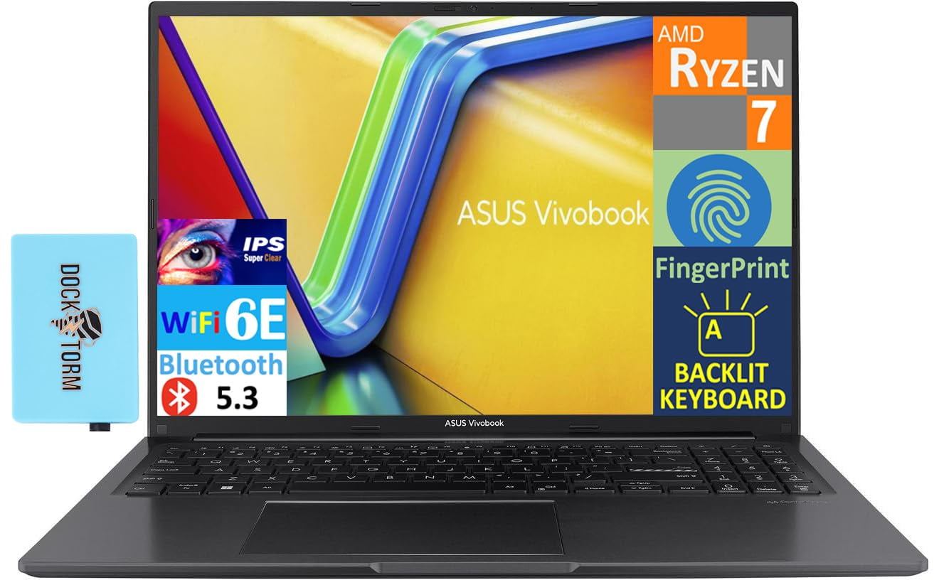 ASUS Vivobook 16 Business Laptop 16.0" IPS WUXGA Display (AMD Ryzen 7 7730U, 24GB DDR4, 2TB PCIe ...