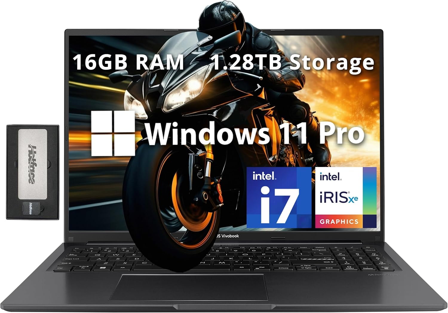 ASUS Vivobook 16" WUXGA Laptop, Intel i7-1355U, 16GB RAM, 1.28TB ...