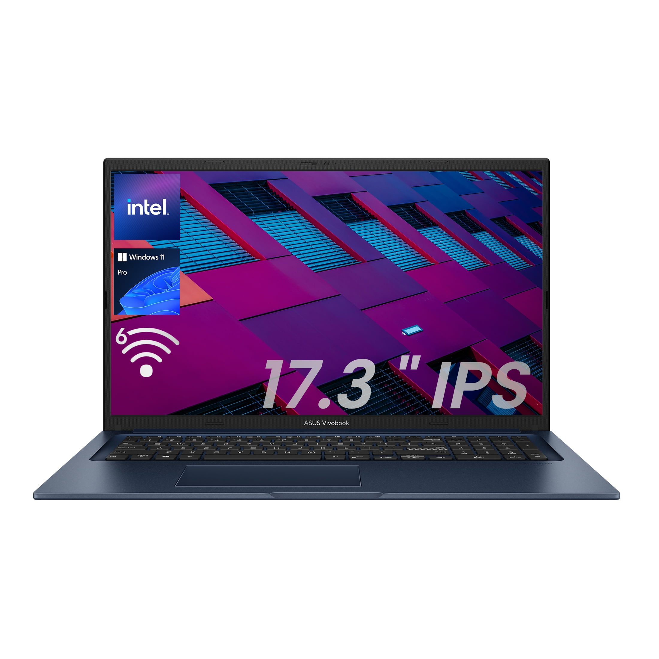 ASUS Vivobook 17.3” FHD IPS Windows 11 Pro Laptop, Intel Core i3-1215U ...