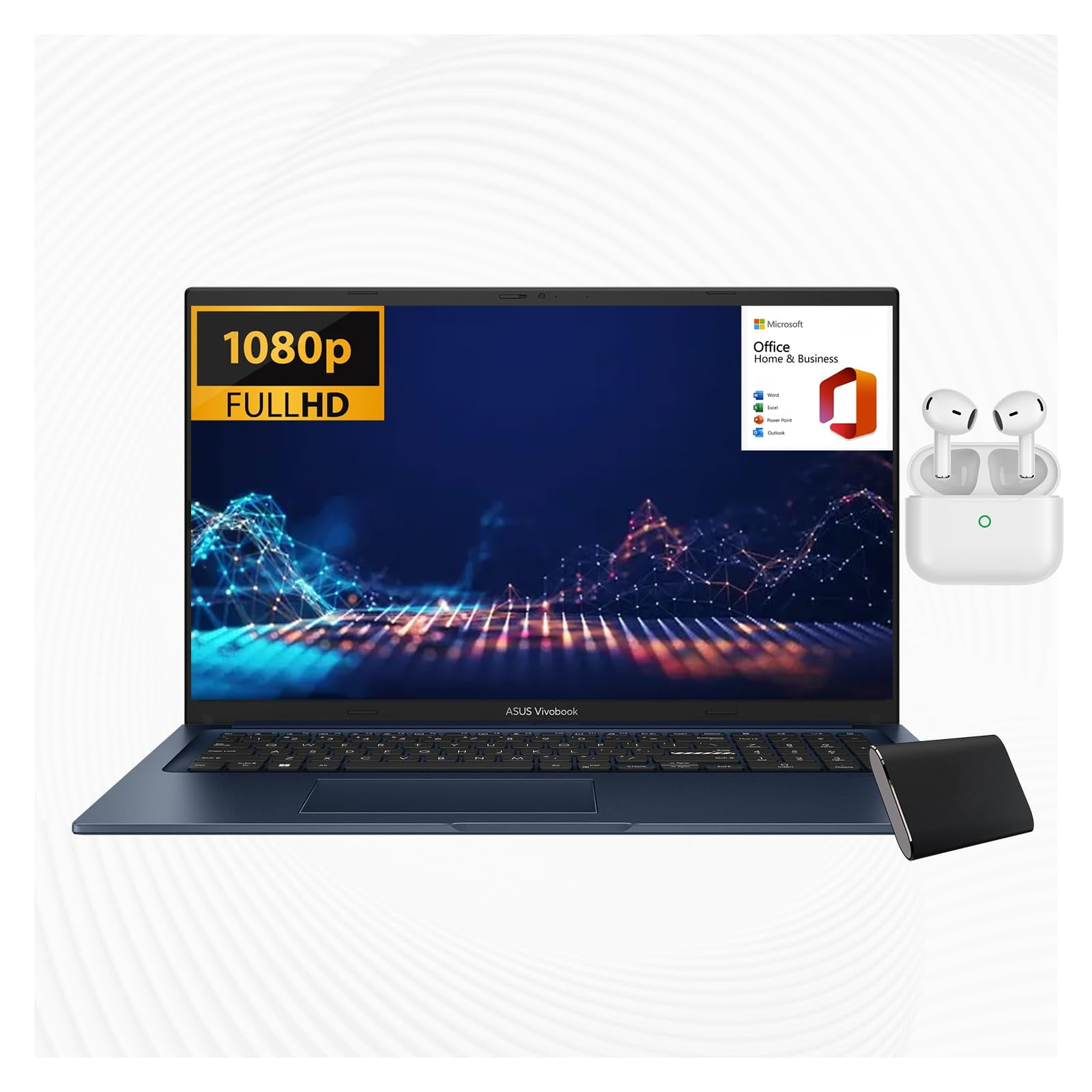 ASUS Vivobook 17.3" Laptop with Lifetime Microsoft Office | Full HD ...